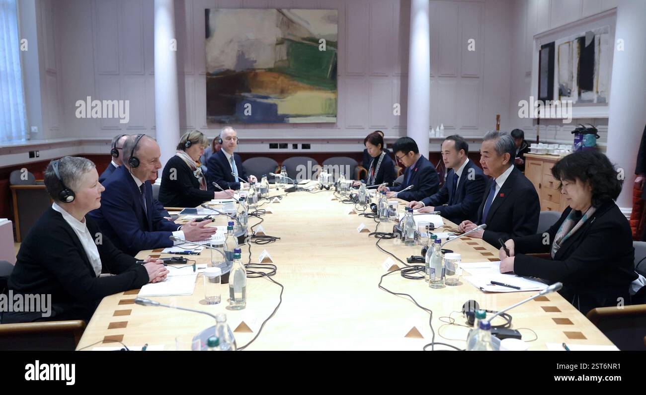 Dublin, Ireland. 17th Feb, 2025. Irish Taoiseach Micheal Martin meets ...