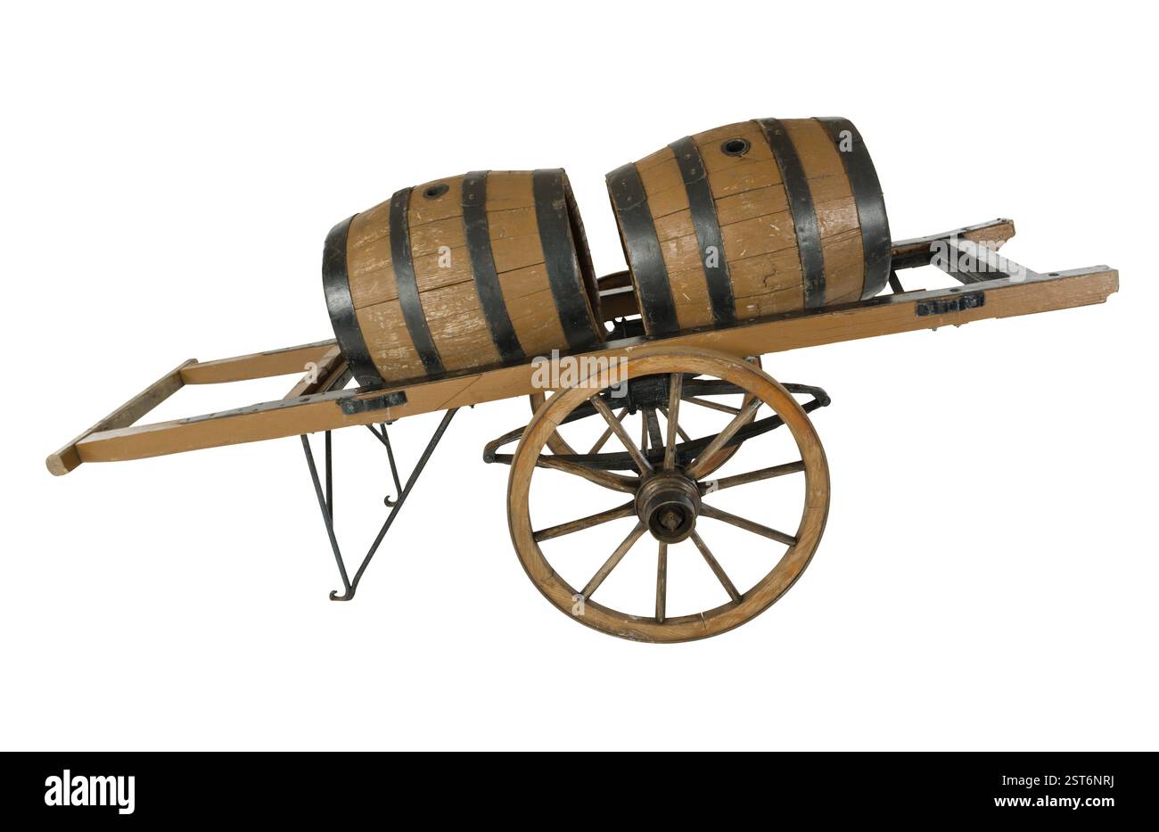 Historical Dutch wooden push carts with wooden wheels . Historic ...