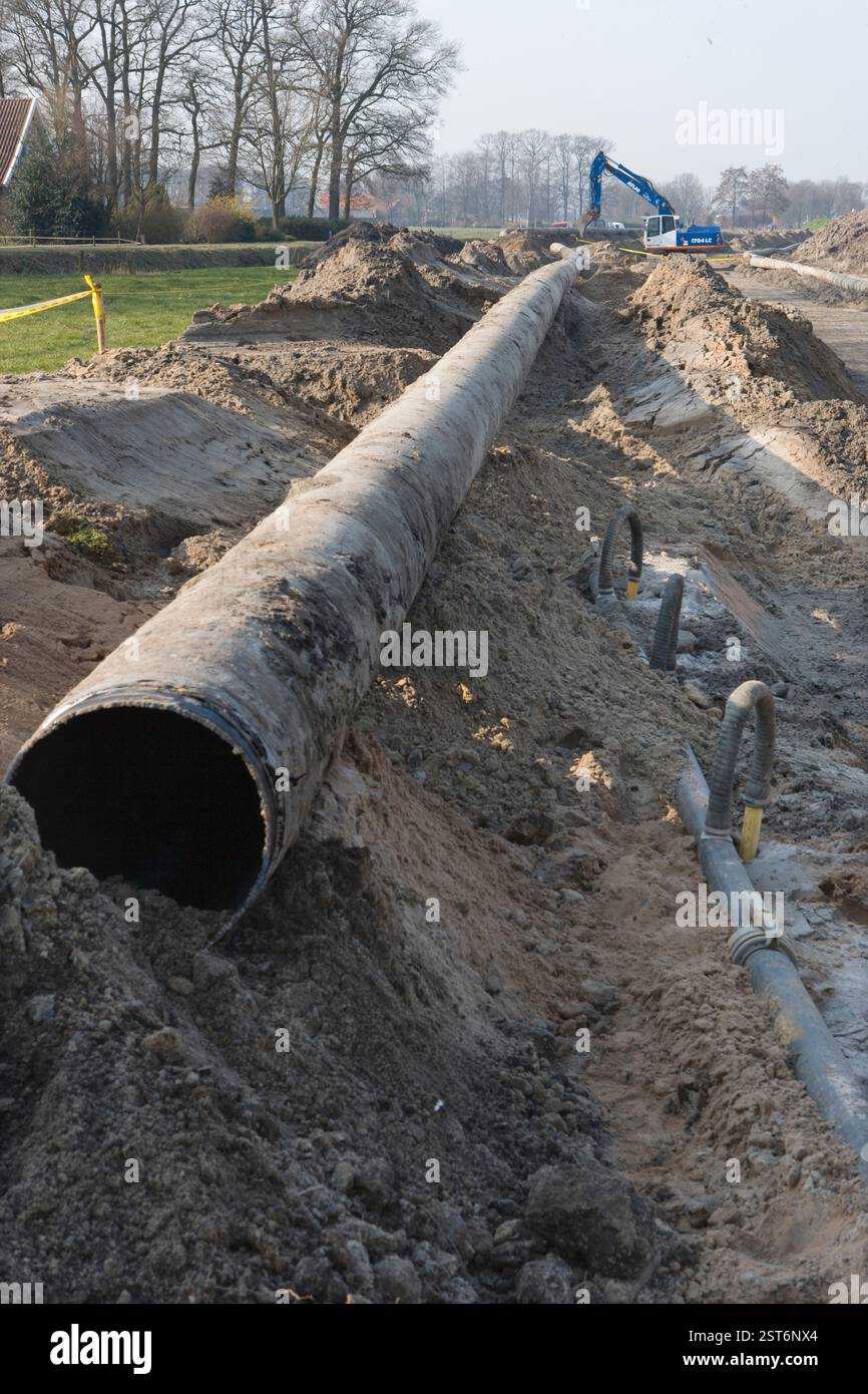 Asbestos removal and disposal of a pipeline. Remediation pipeline Stock Photo - Alamy