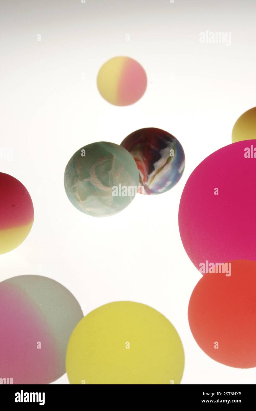 Assorted transparent translucent balls colorful Stock Photo - Alamy