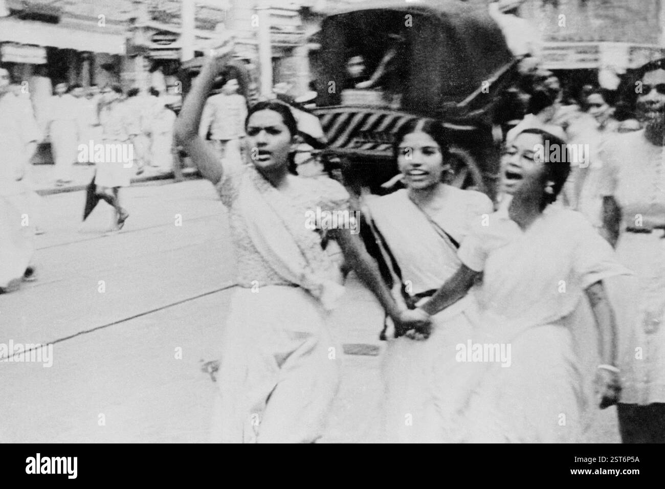 Three Woman protesting 1946 quit India movement Stock Photo - Alamy