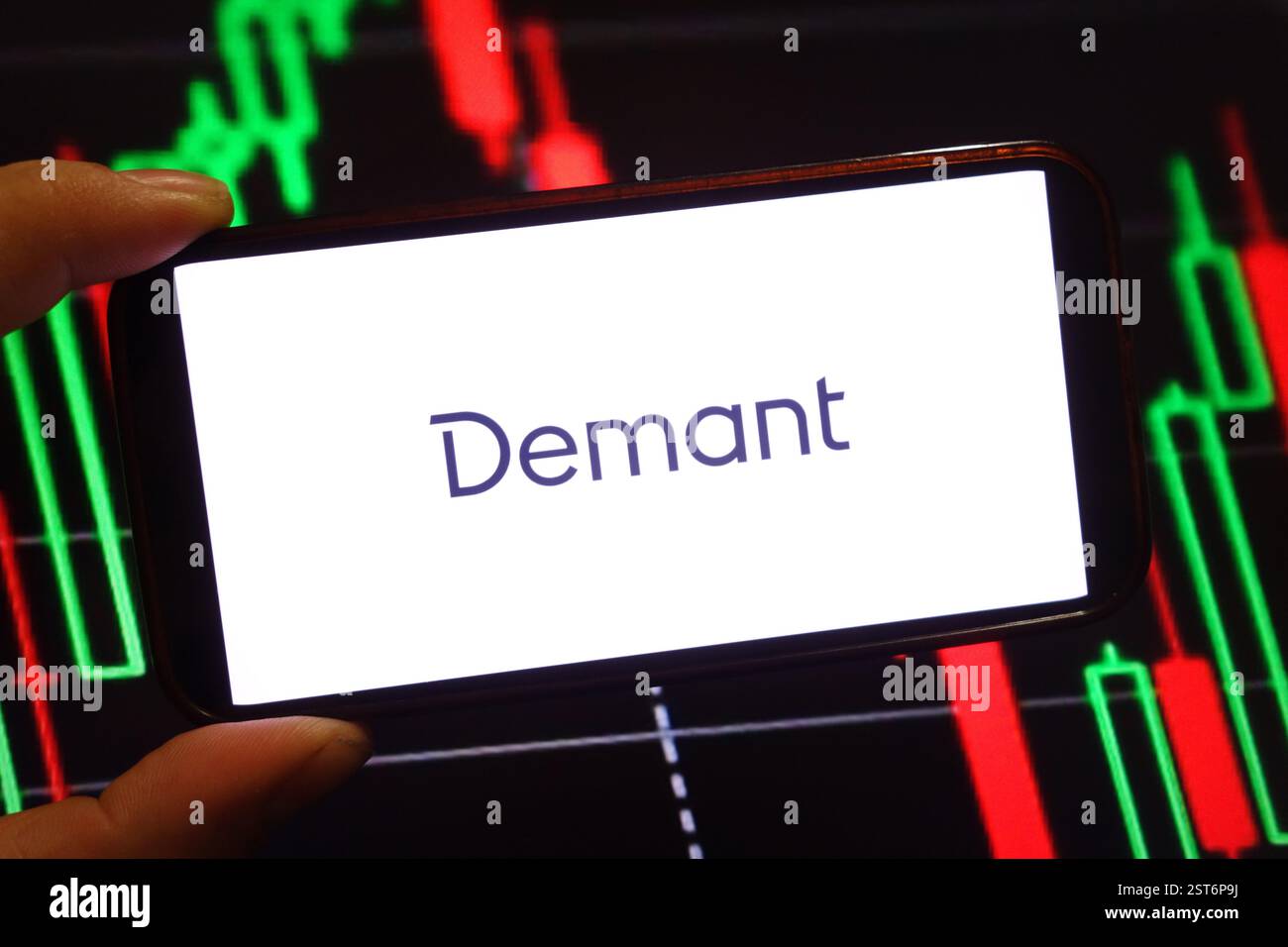 Poland. 16th Feb, 2025. In this photo illustration, the Demant company ...