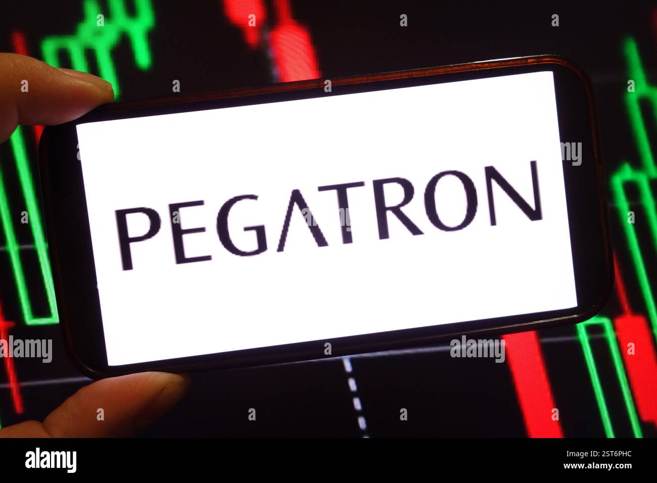 Poland. 16th Feb, 2025. In this photo illustration, the Pegatron Corporation company logo is ...