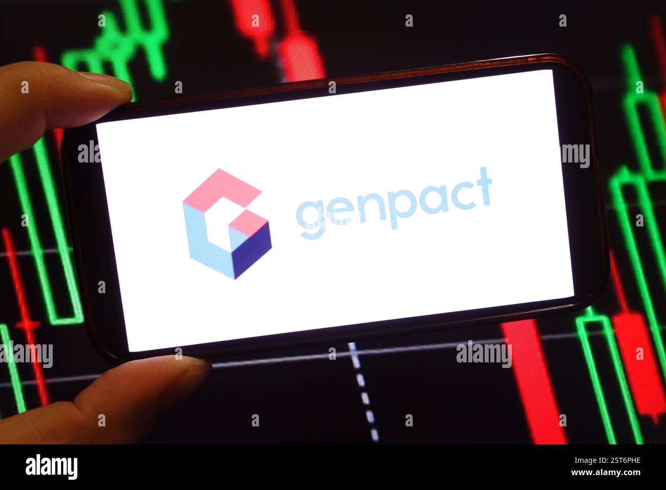 Poland. 16th Feb, 2025. In this photo illustration, the Genpact company ...