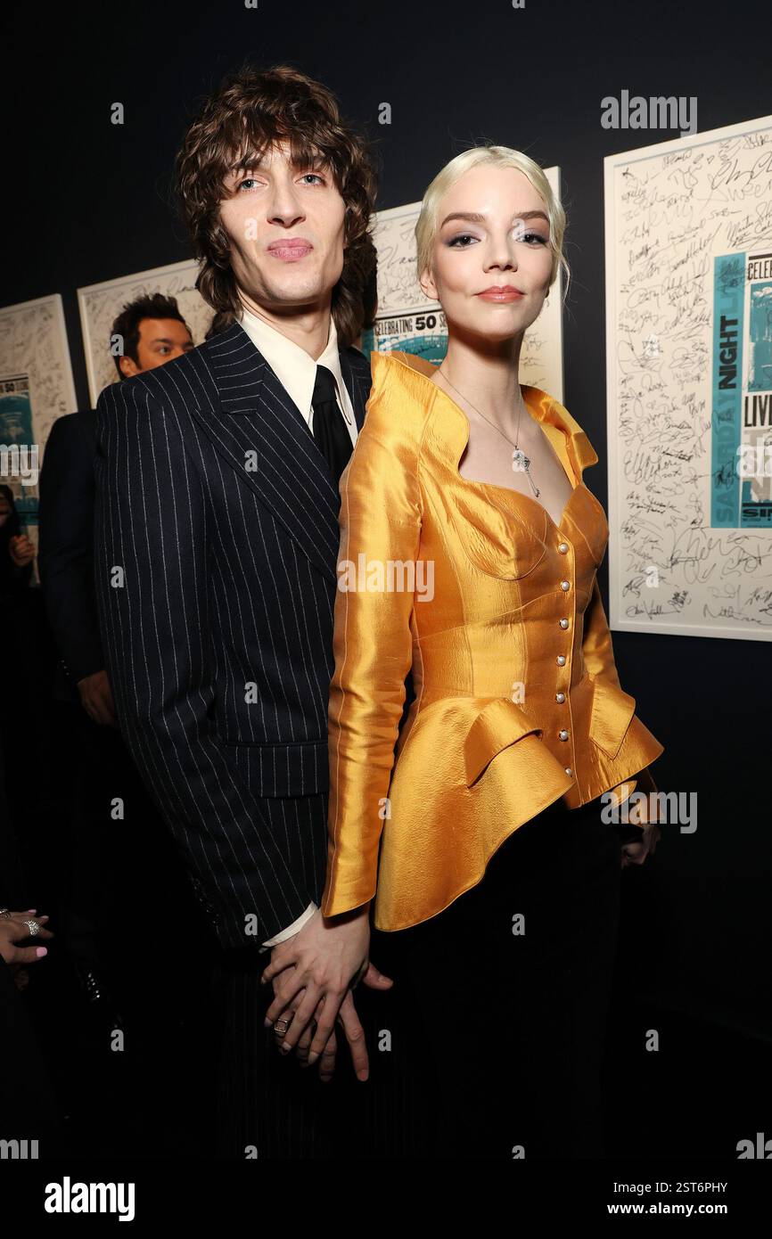 New York, USA. 16th Feb, 2025. SNL50: THE RED CARPET -- Pictured: (l-r ...