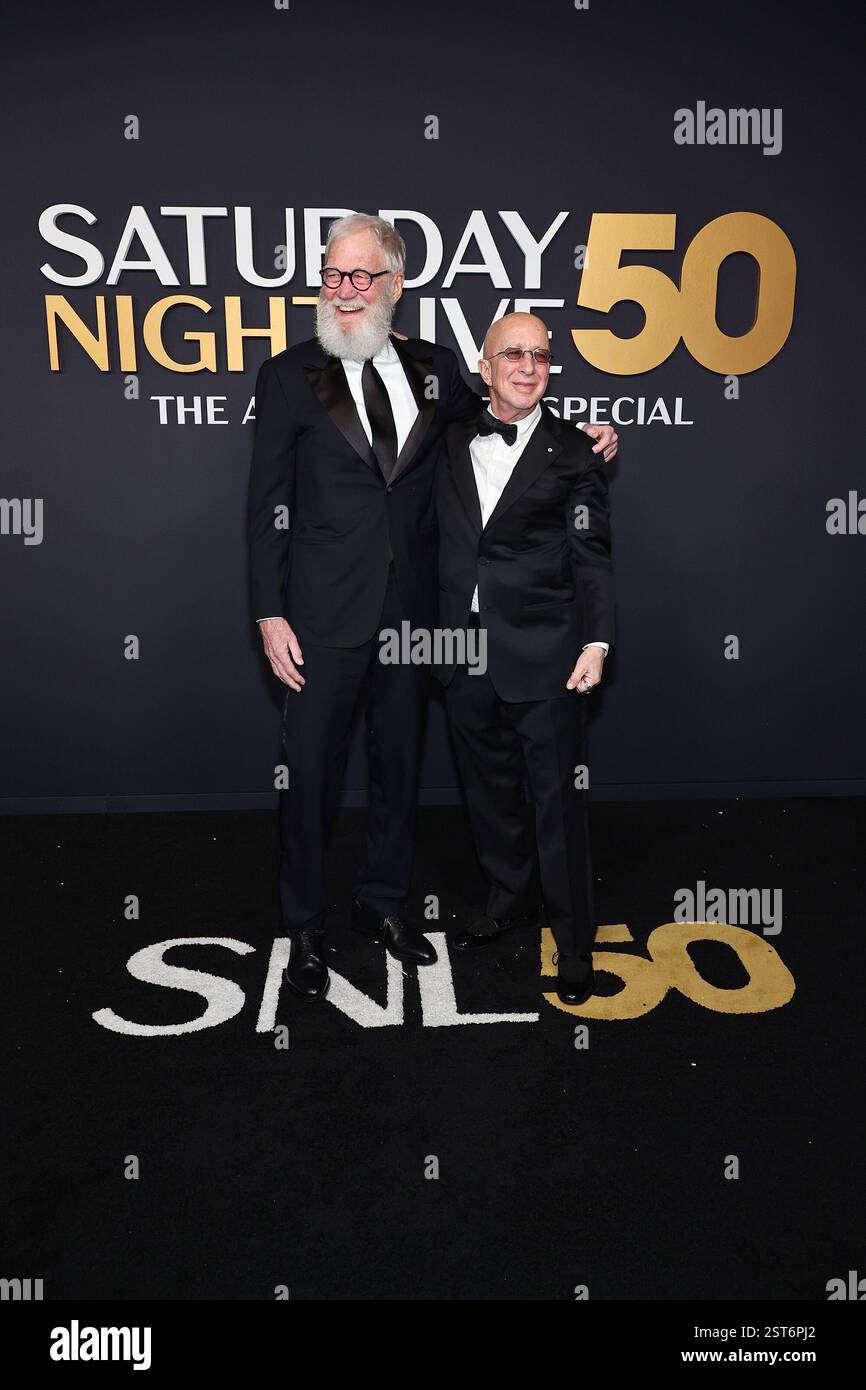 New York, USA. 16th Feb, 2025. SNL50: THE RED CARPET -- Pictured: (l-r ...