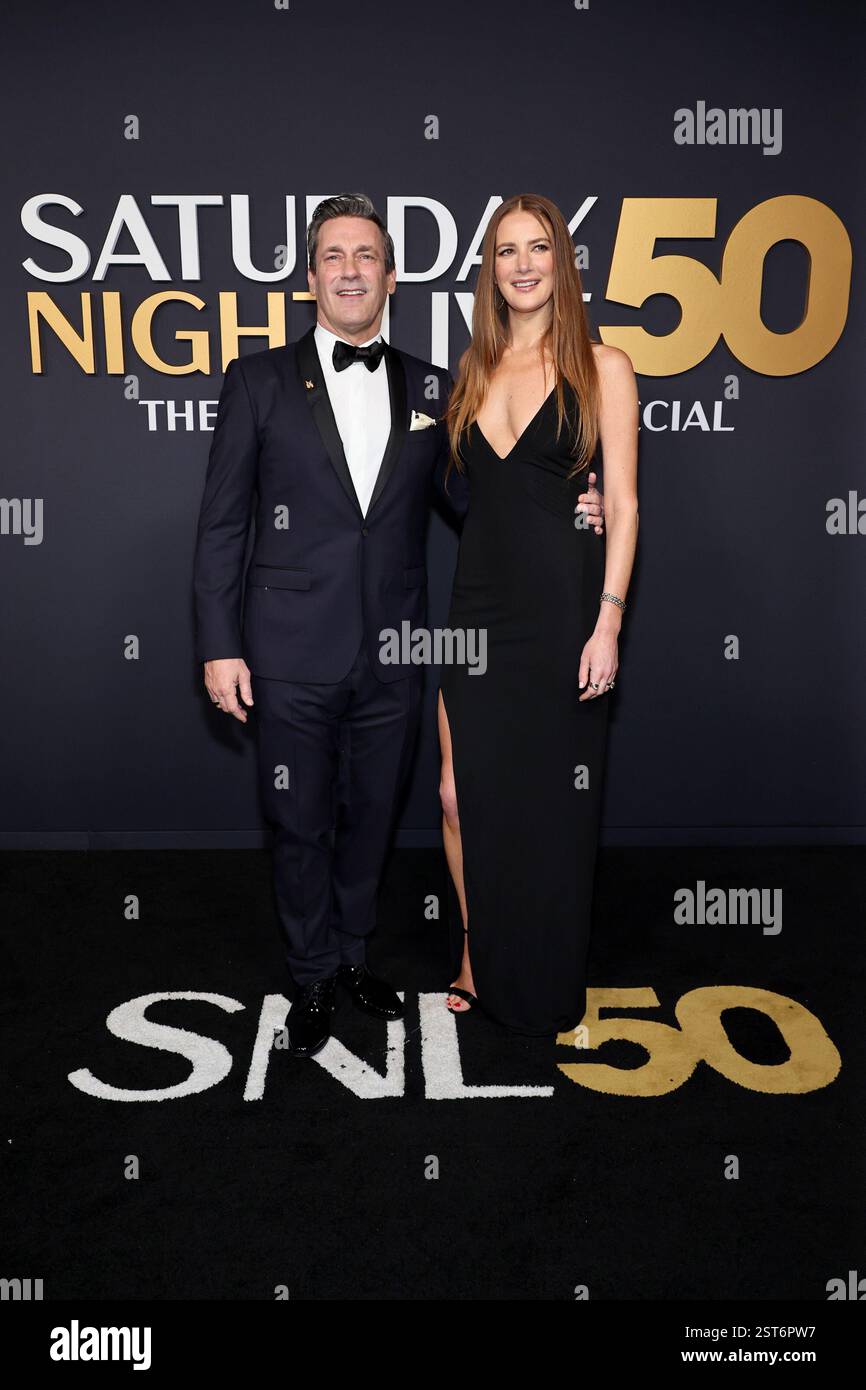 New York, USA. 16th Feb, 2025. SNL50: THE RED CARPET -- Pictured: (l-r ...
