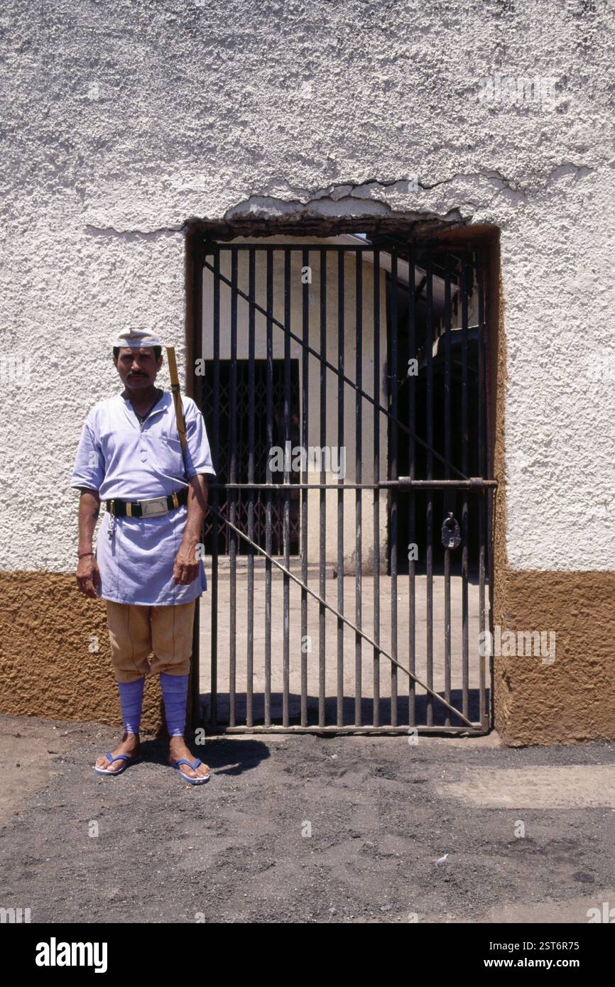 Guard standing near jail, Arthur road, Bombay Mumbai, Maharashtra ...