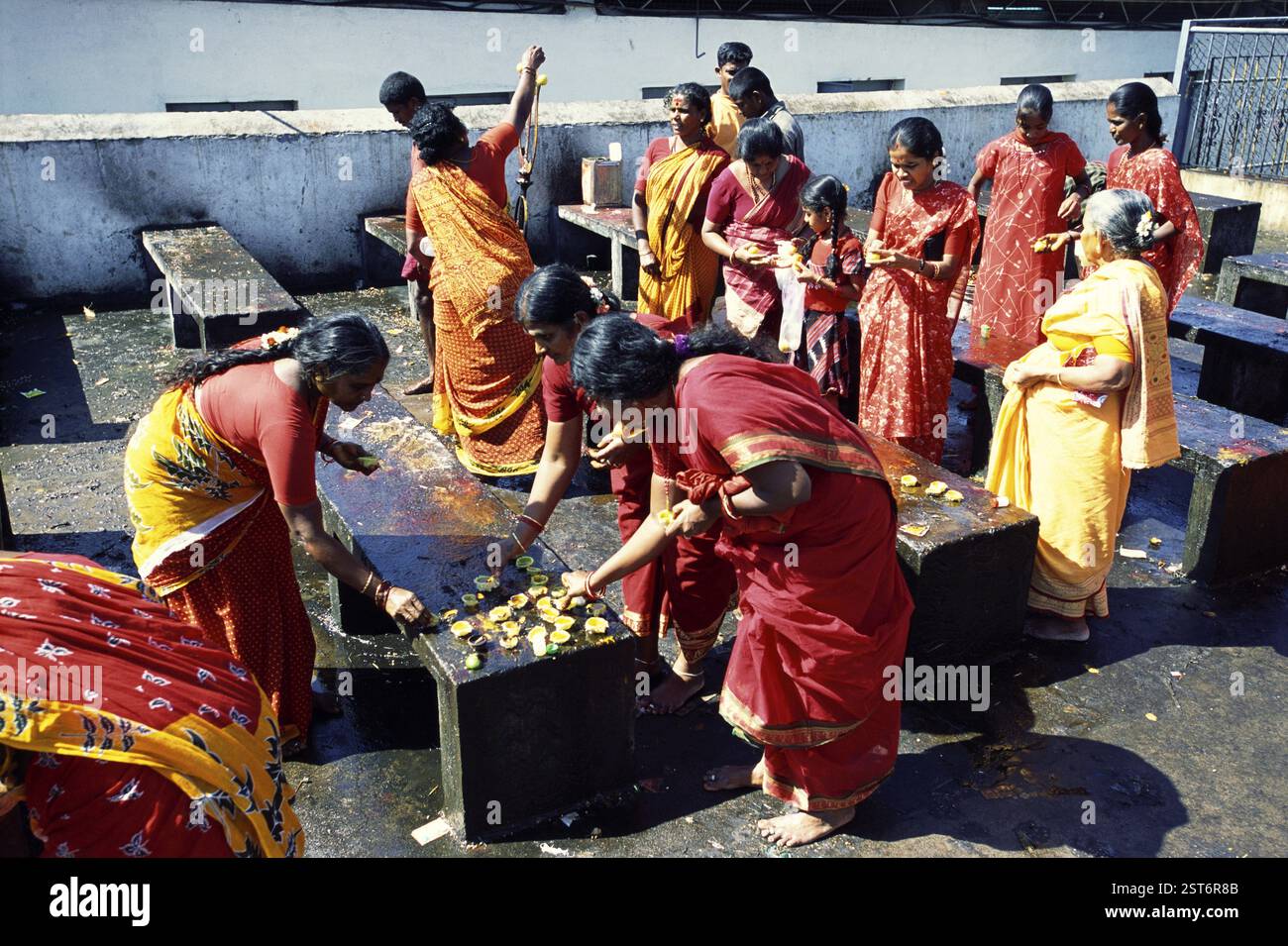 Adi Parasakthi devotees at Melmaruvathur, Tamil Nadu, India NO MR Stock ...