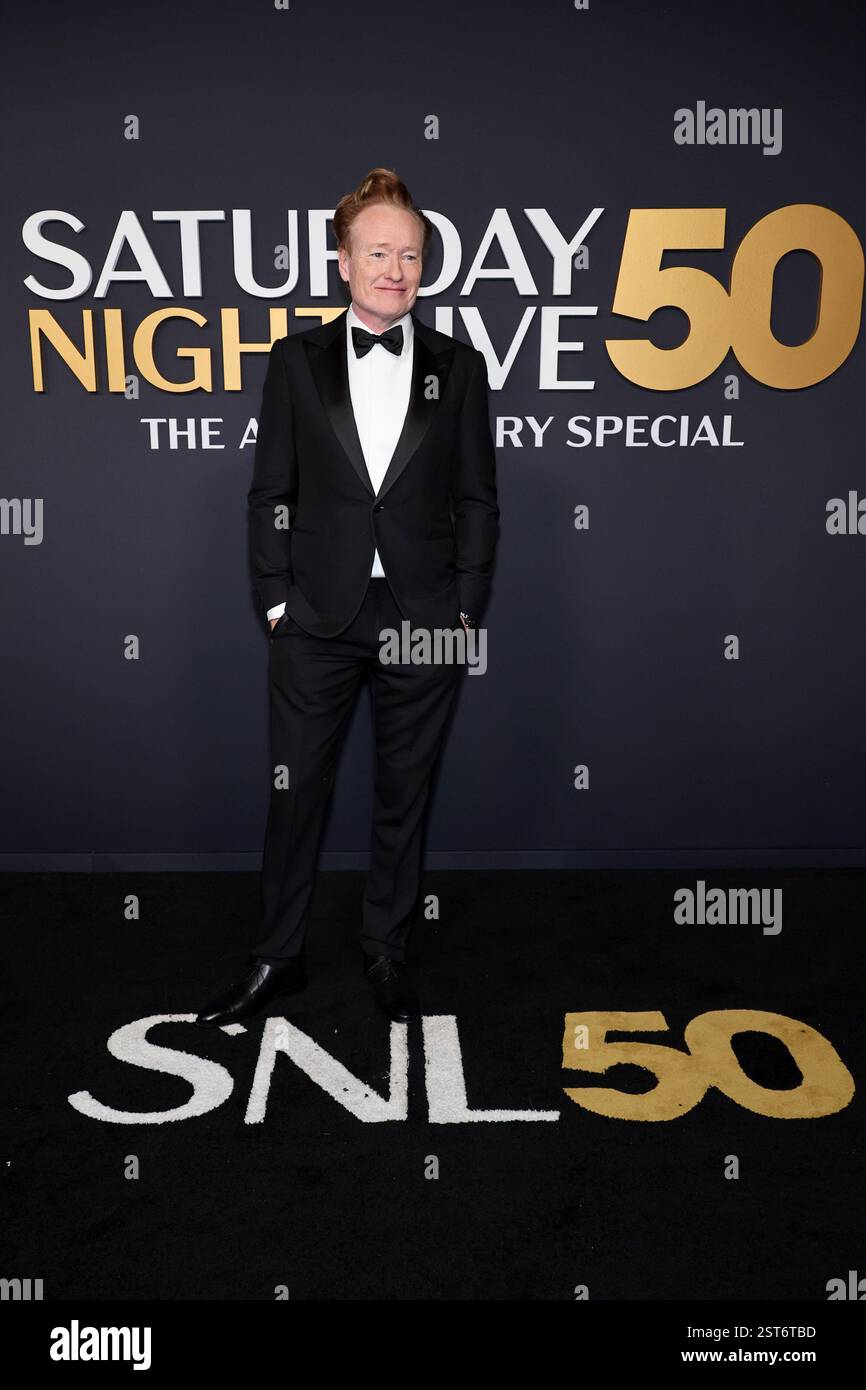 New York, USA. 16th Feb, 2025. SNL50: THE RED CARPET -- Pictured: Conan ...