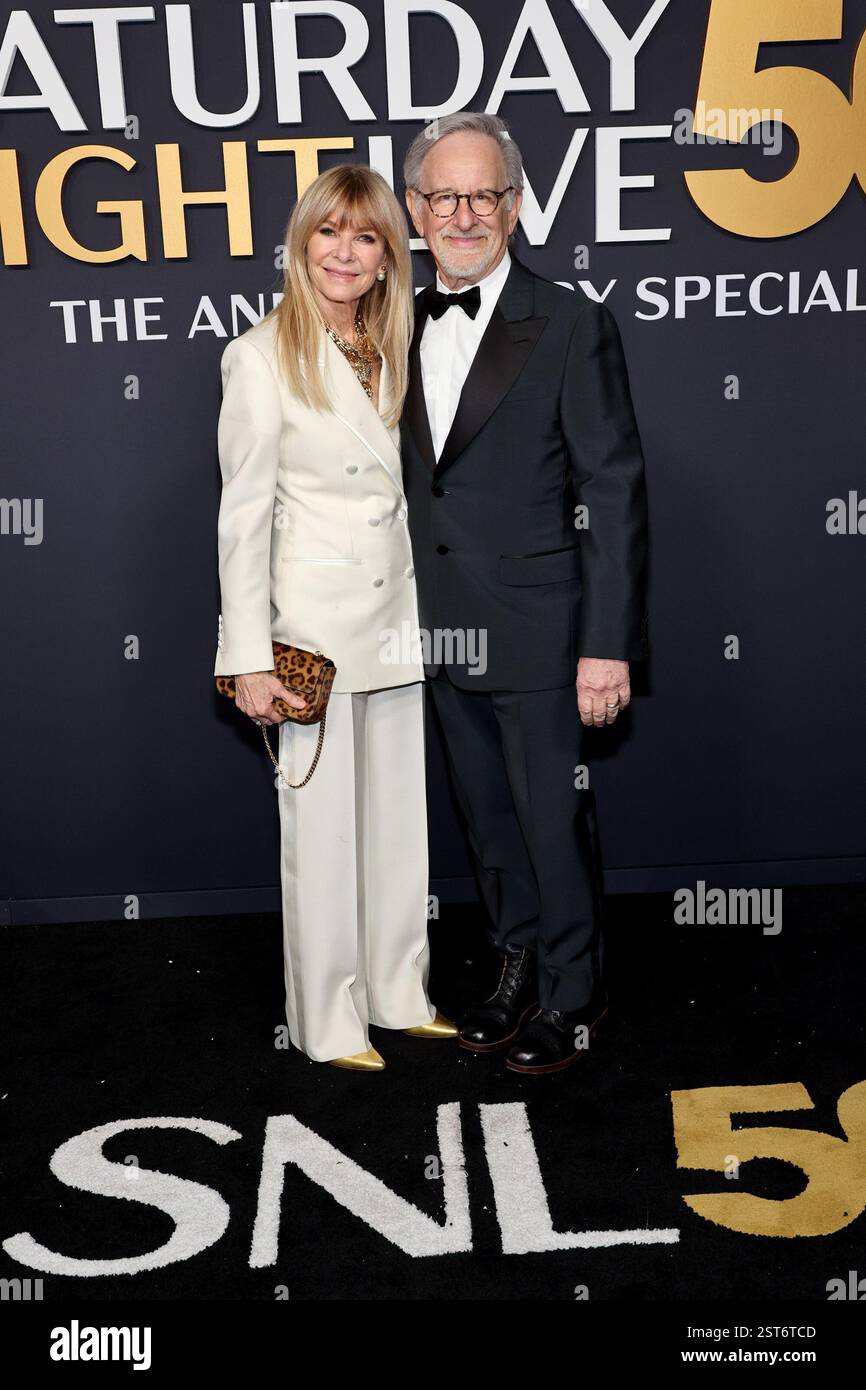 New York, USA. 16th Feb, 2025. SNL50: THE RED CARPET -- Pictured: (l-r ...