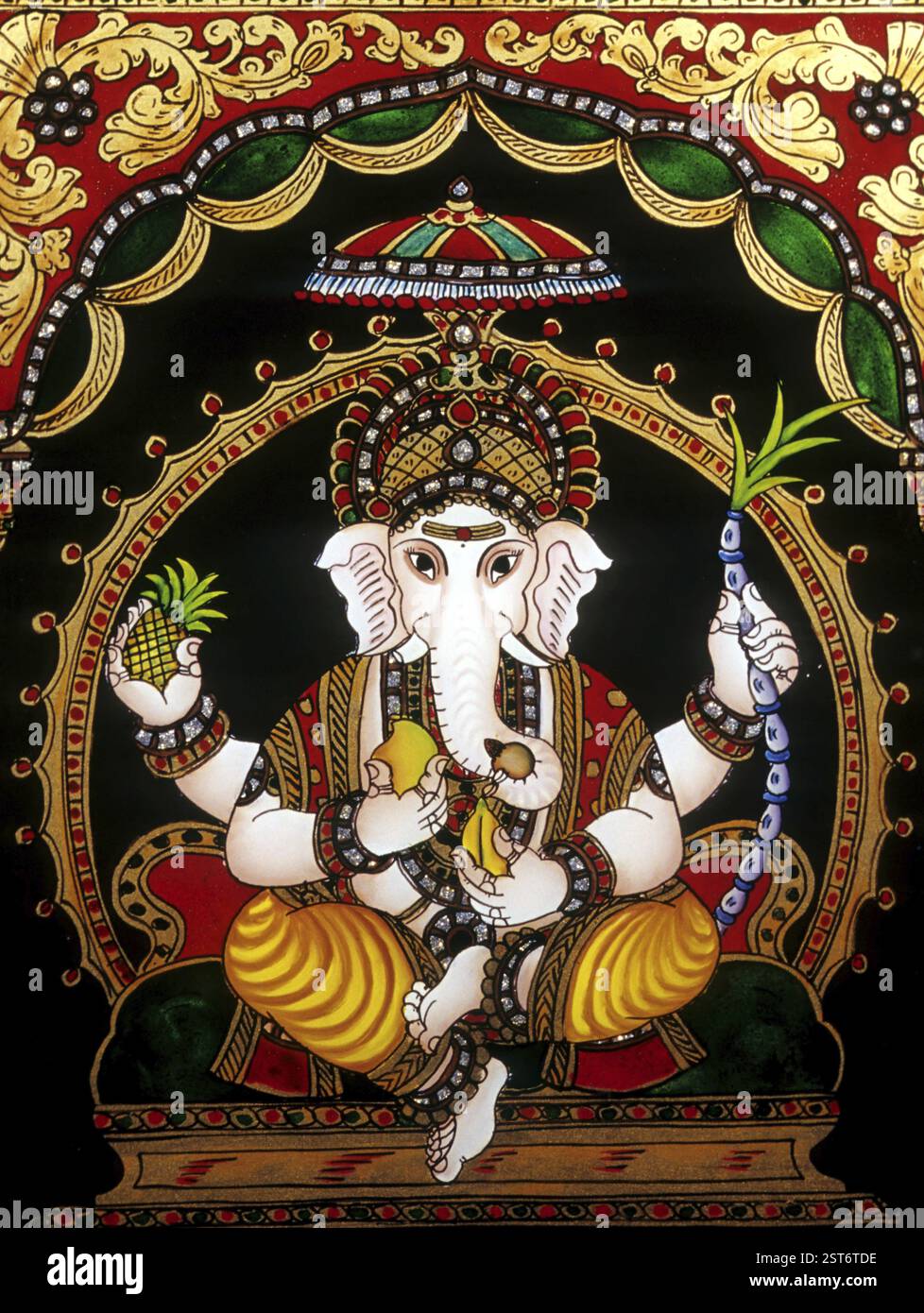 Lord bala ganesha painting in tanjore at tamil nadu India, Asia Stock ...