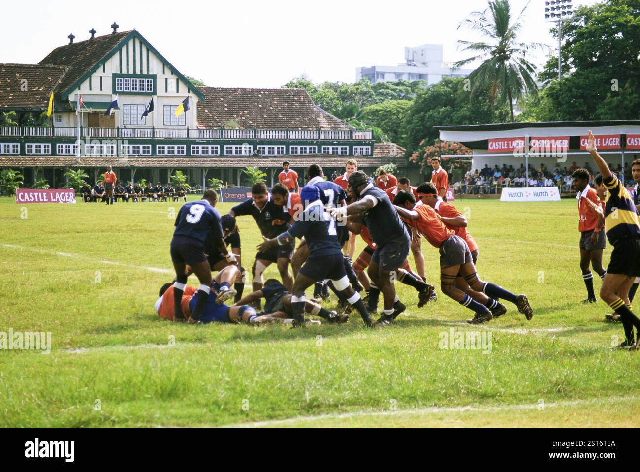 Players playing rugby Stock Photo - Alamy