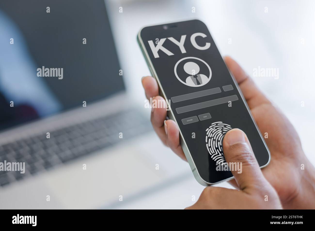 Human Engaging In Kyc Verification Business Verifying The Identity Of