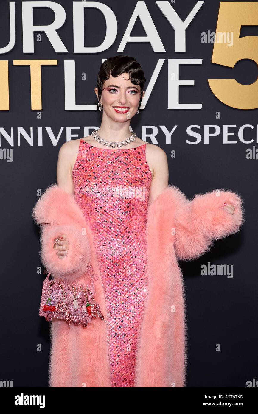 New York, USA. 16th Feb, 2025. SNL50: THE RED CARPET -- Pictured: Sarah ...