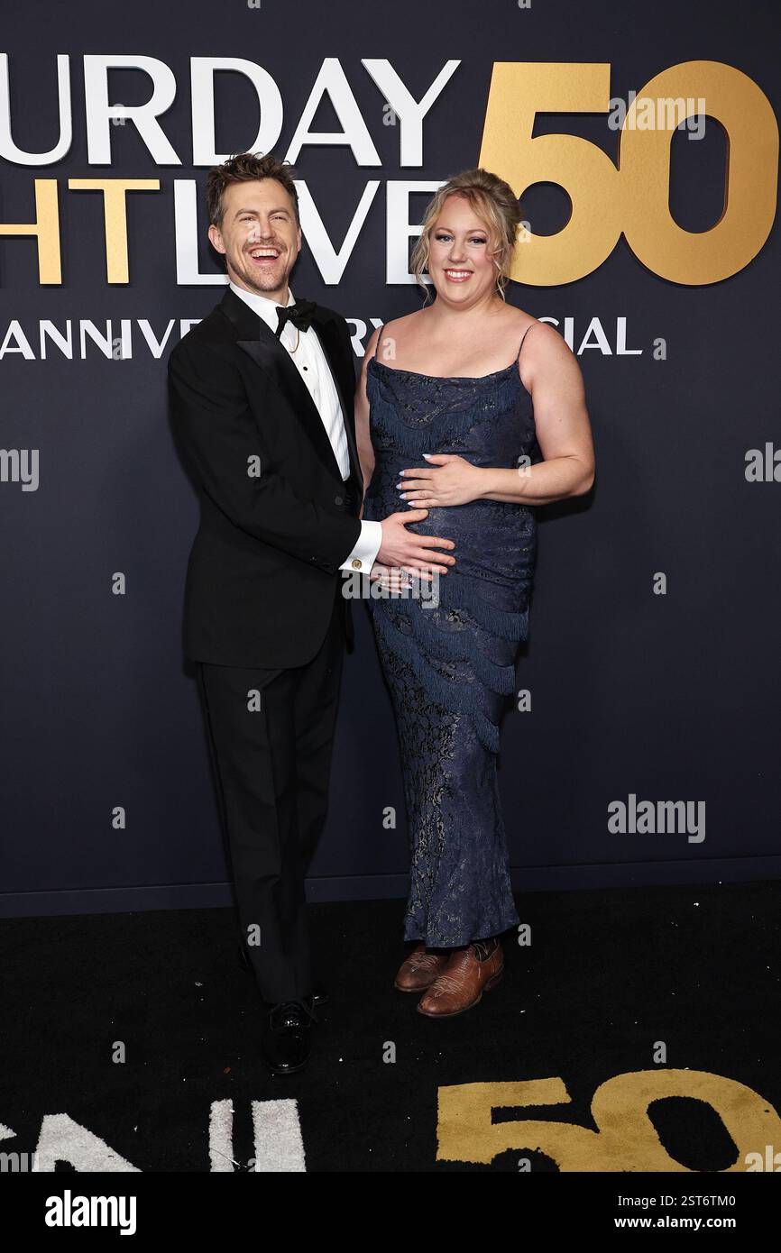 New York, USA. 16th Feb, 2025. SNL50: THE RED CARPET -- Pictured: (l-r ...