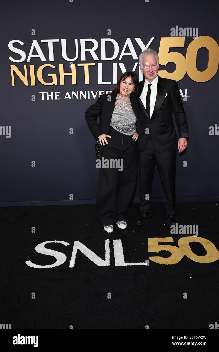 New York, USA. 16th Feb, 2025. SNL50: THE RED CARPET -- Pictured: (l-r ...