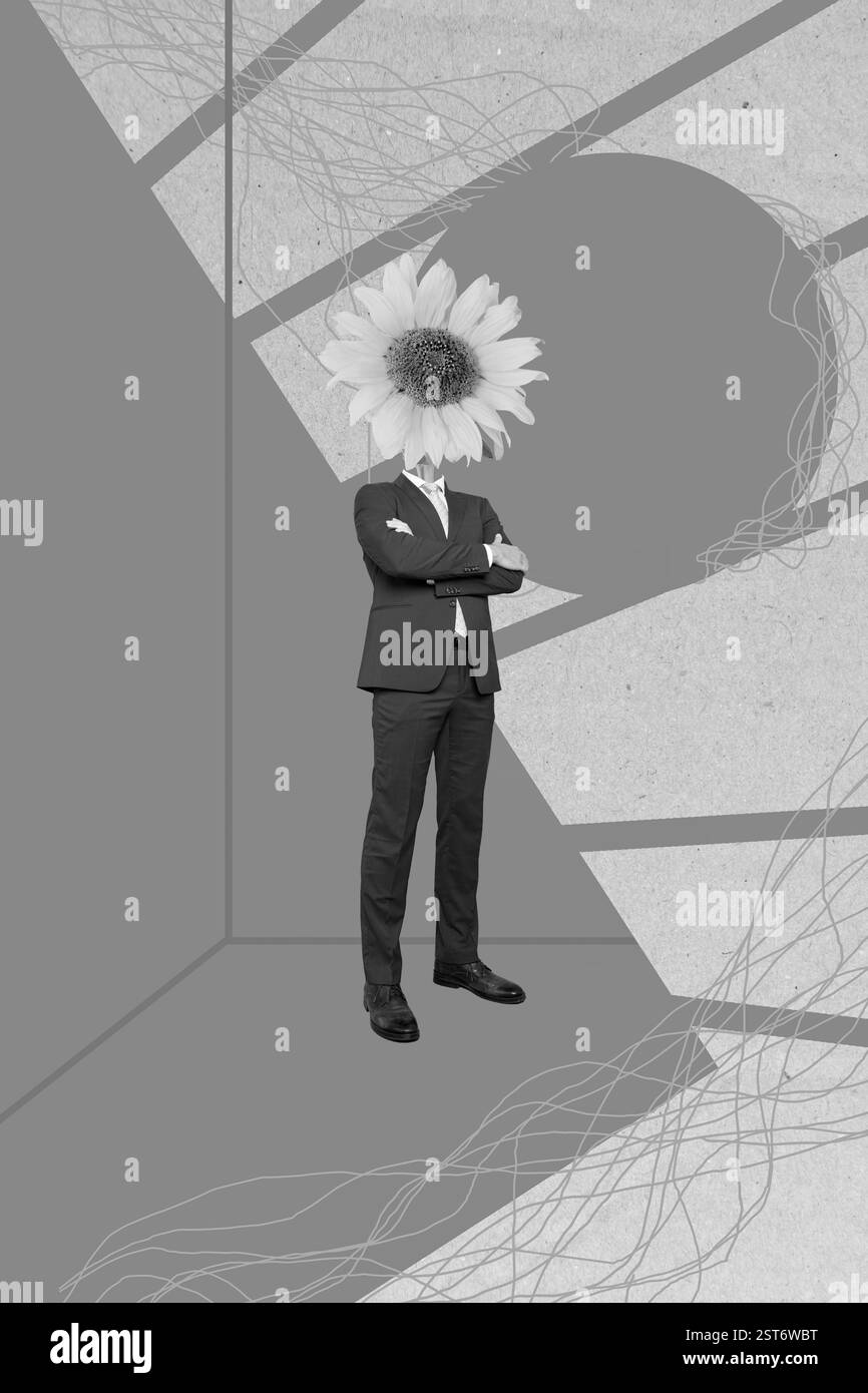 Creative design collage headless Black and White Stock Photos & Images ...