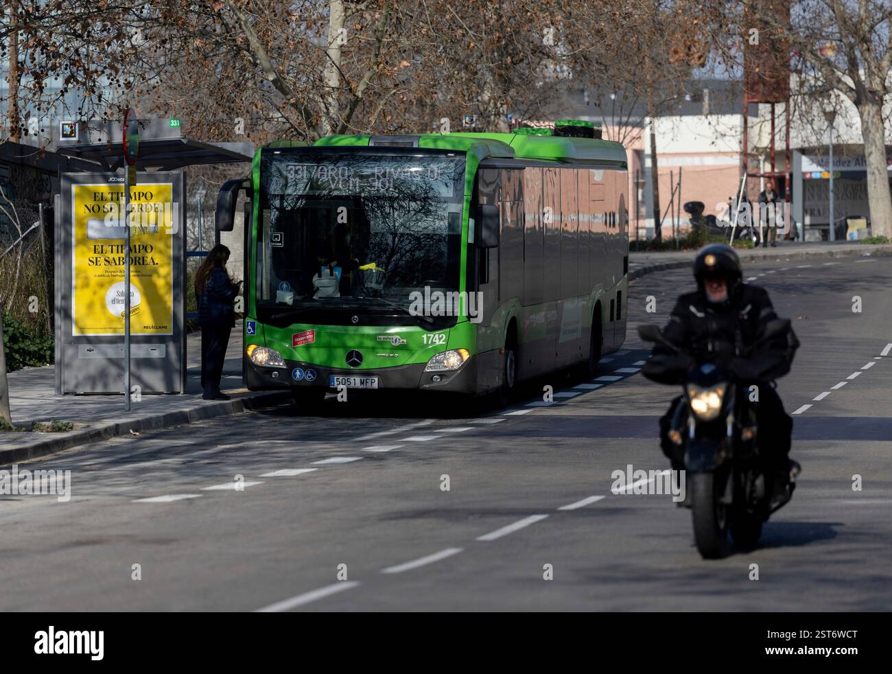 A bus at Méndez Álvaro station, on February 17, 2025, in Madrid (Spain ...