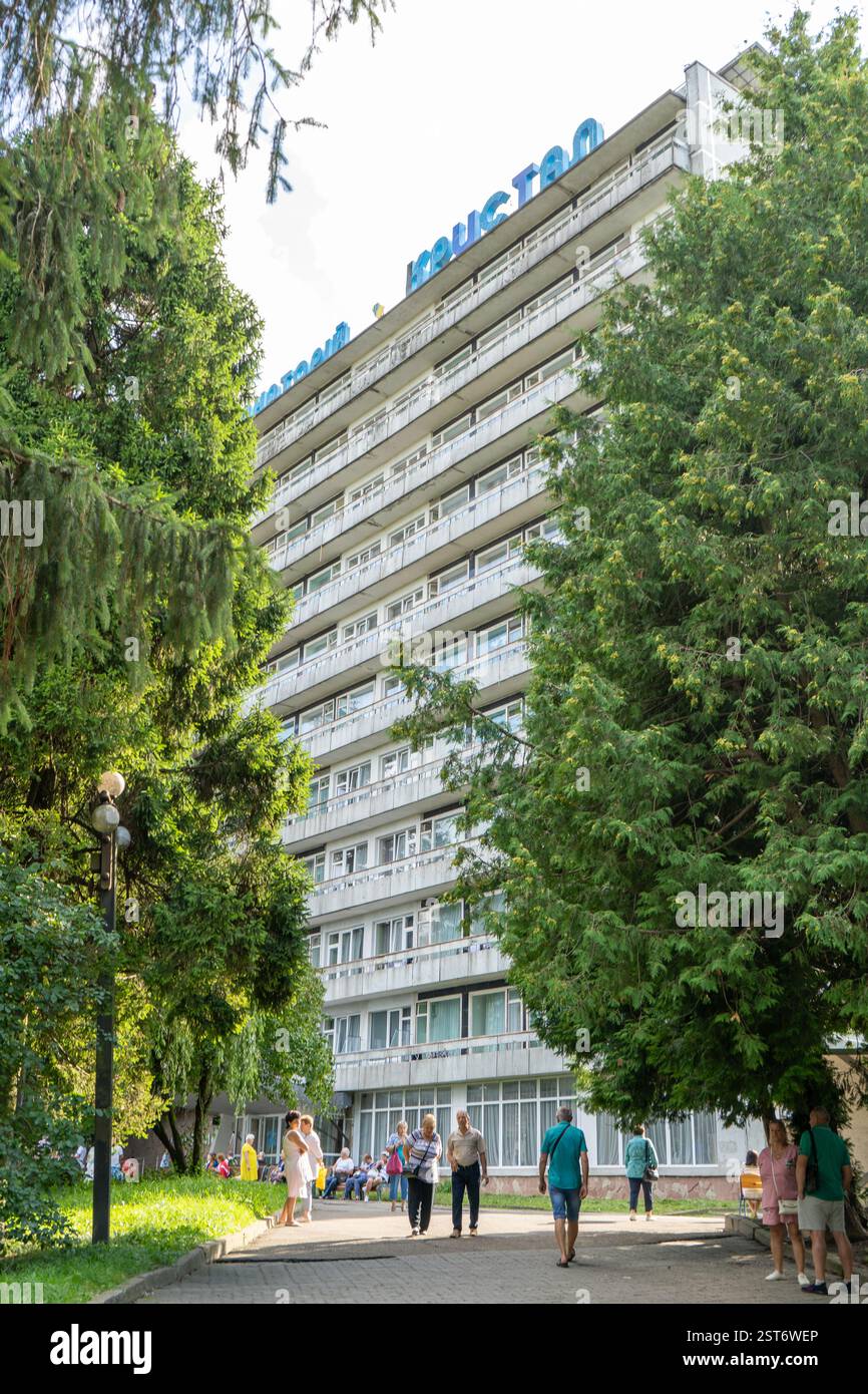 Resort sanatorium Crystal. Monumental architecture. Summer time ...