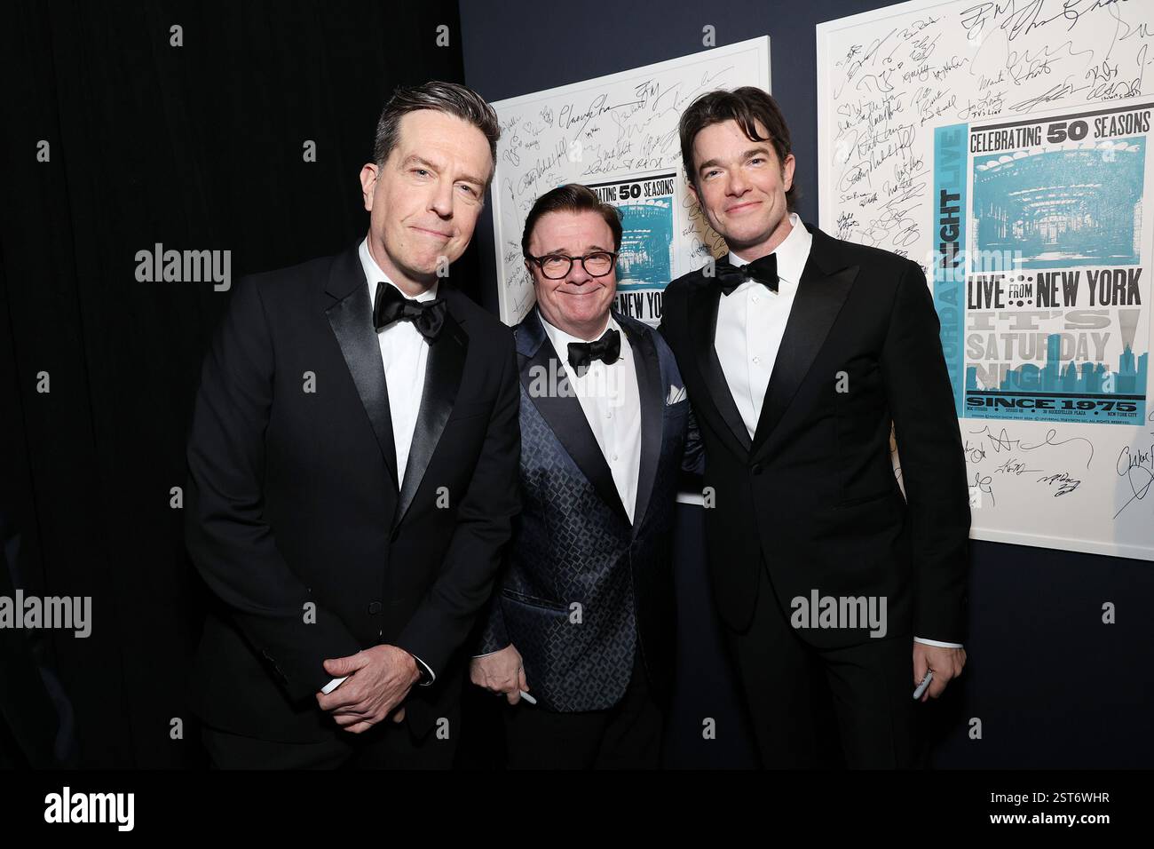 New York, USA. 16th Feb, 2025. SNL50: THE RED CARPET -- Pictured: (l-r ...