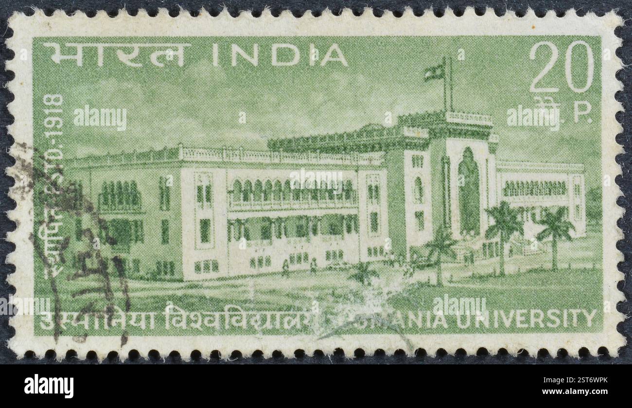 Cancelled postage stamp printed by India, that celebrates 50th ...