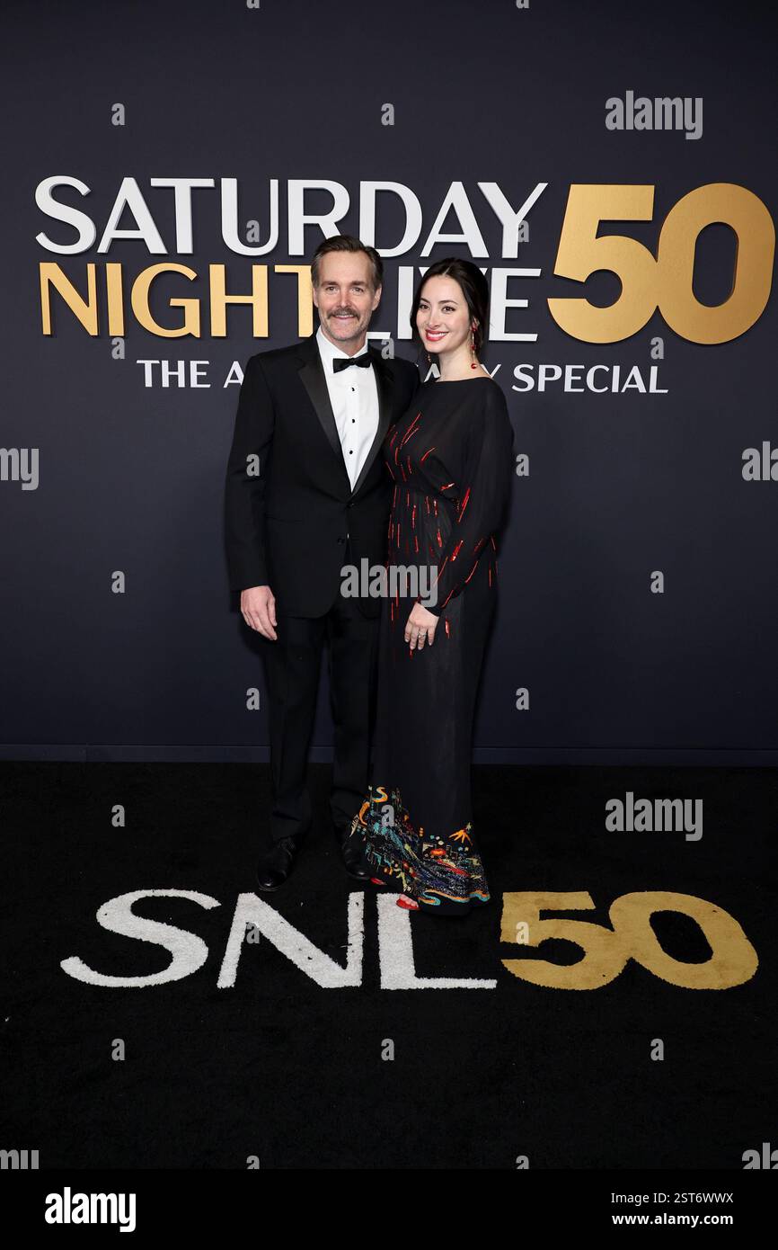 New York, USA. 16th Feb, 2025. SNL50: THE RED CARPET -- Pictured: (l-r ...