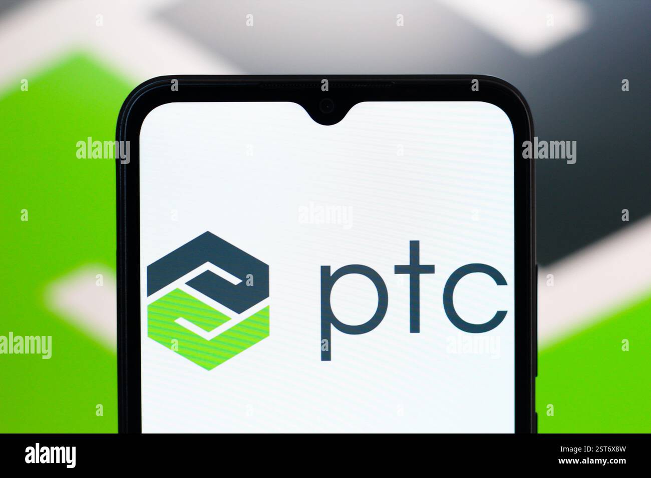 Canada. 17th Feb, 2025. In this photo illustration, the PTC Inc. logo ...