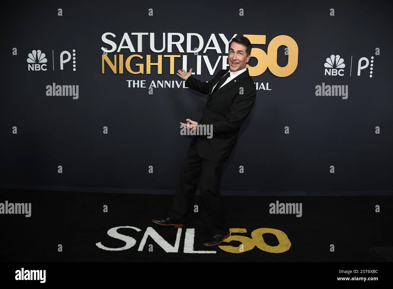 New York, USA. 16th Feb, 2025. SNL50: THE RED CARPET -- Pictured: Rob ...