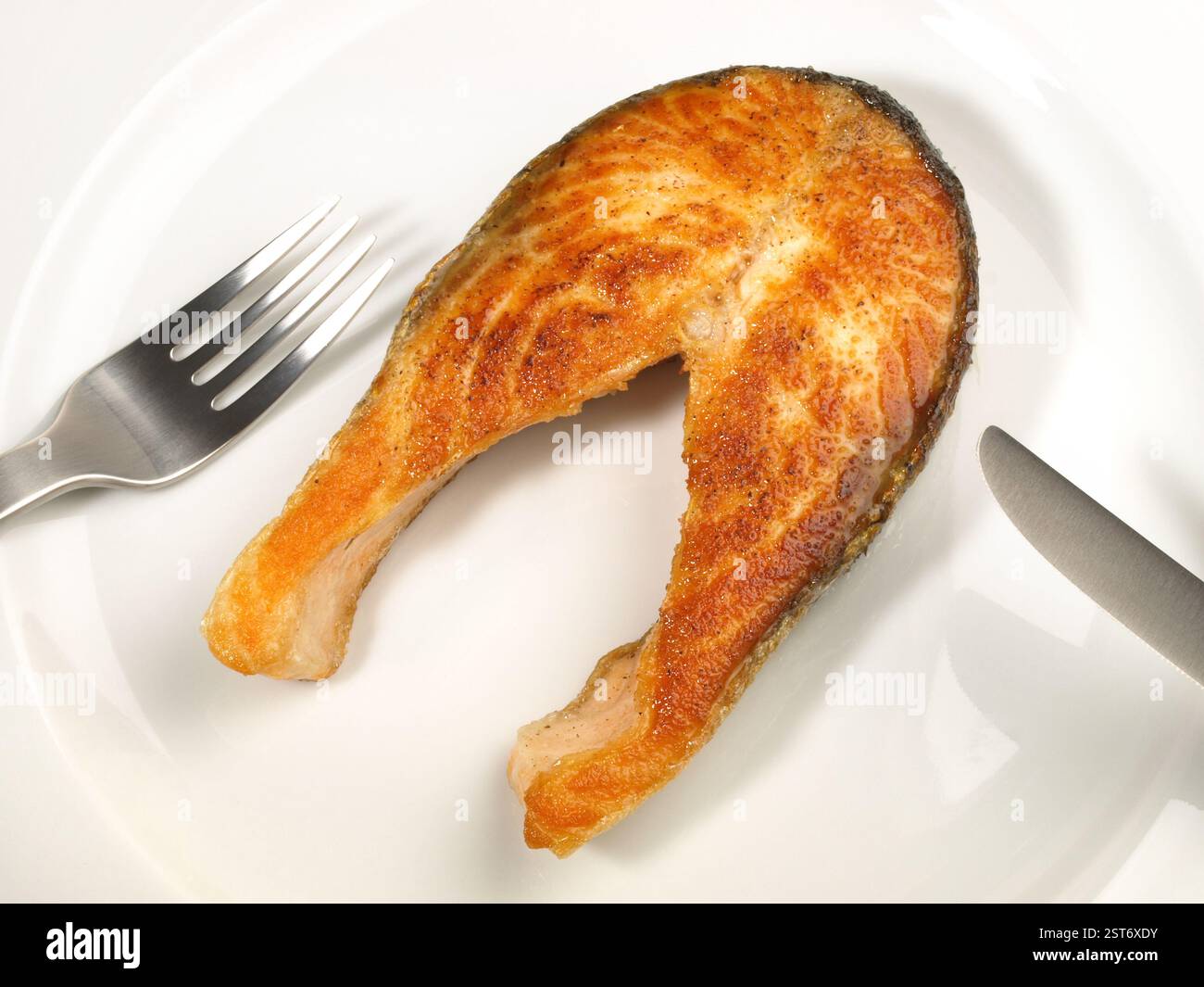Grilled Salmon Chop - Fish Fillet Stock Photo - Alamy