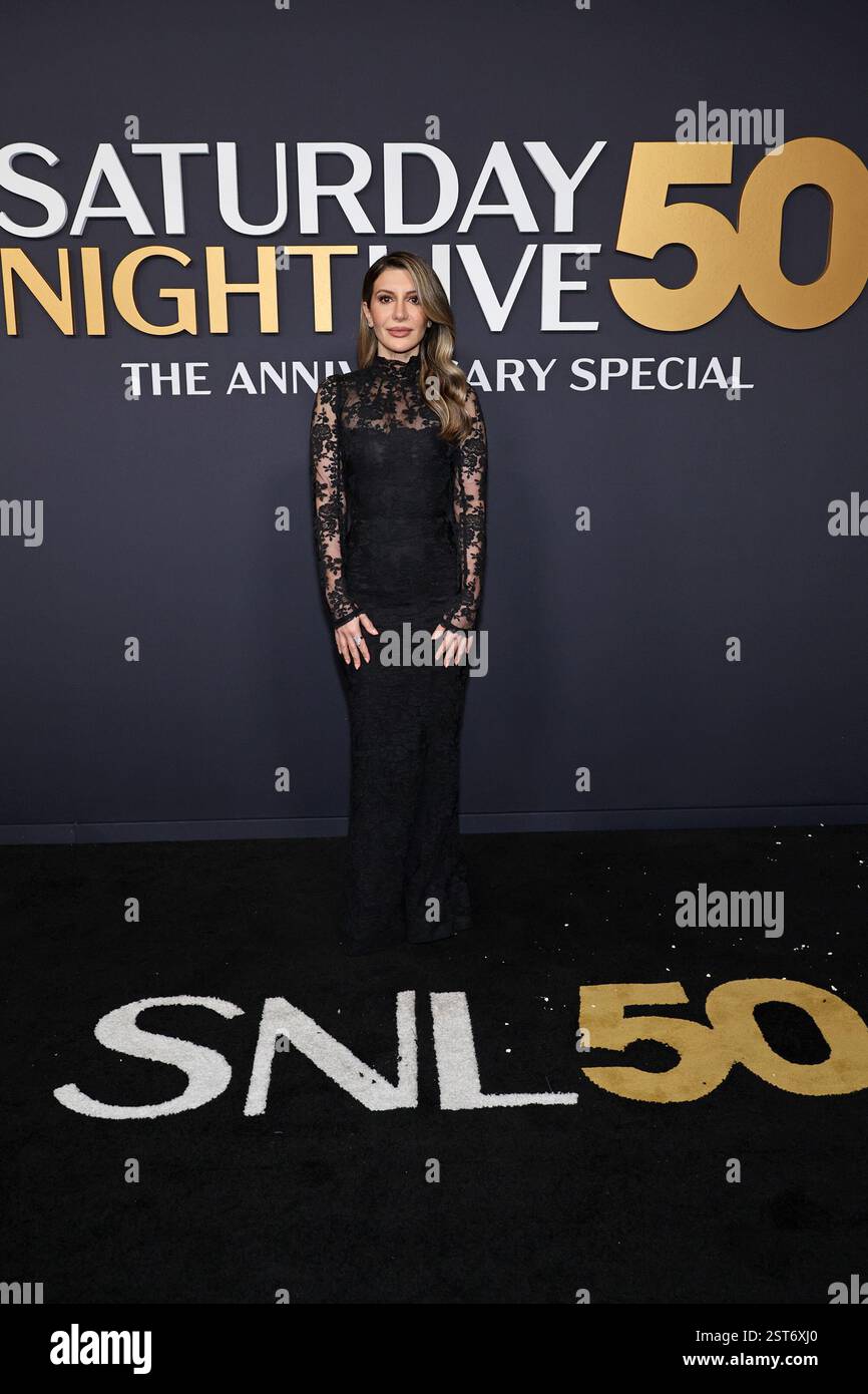 New York, USA. 16th Feb, 2025. SNL50: THE RED CARPET -- Pictured: Nasim ...