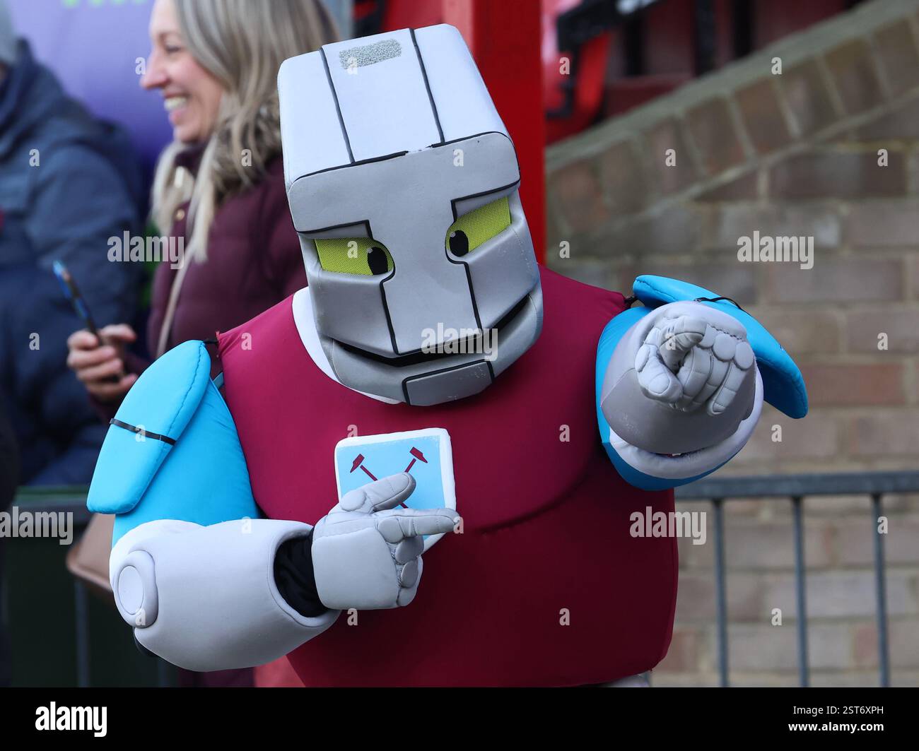 London, UK. 16th Feb, 2025. LONDON, ENGLAND - Hammerhead Mascot during ...
