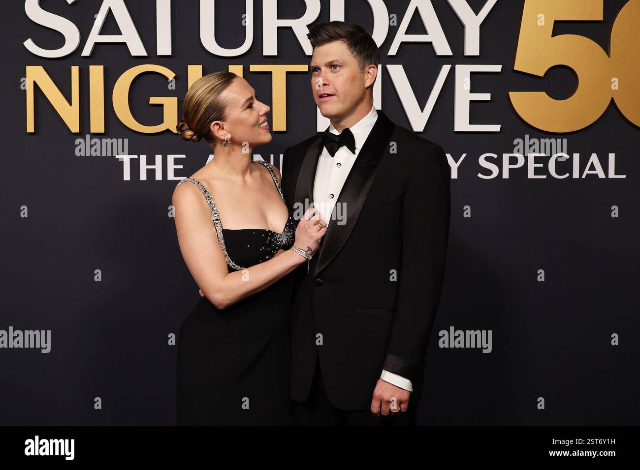 New York, USA. 16th Feb, 2025. SNL50: THE RED CARPET -- Pictured: (l-r ...