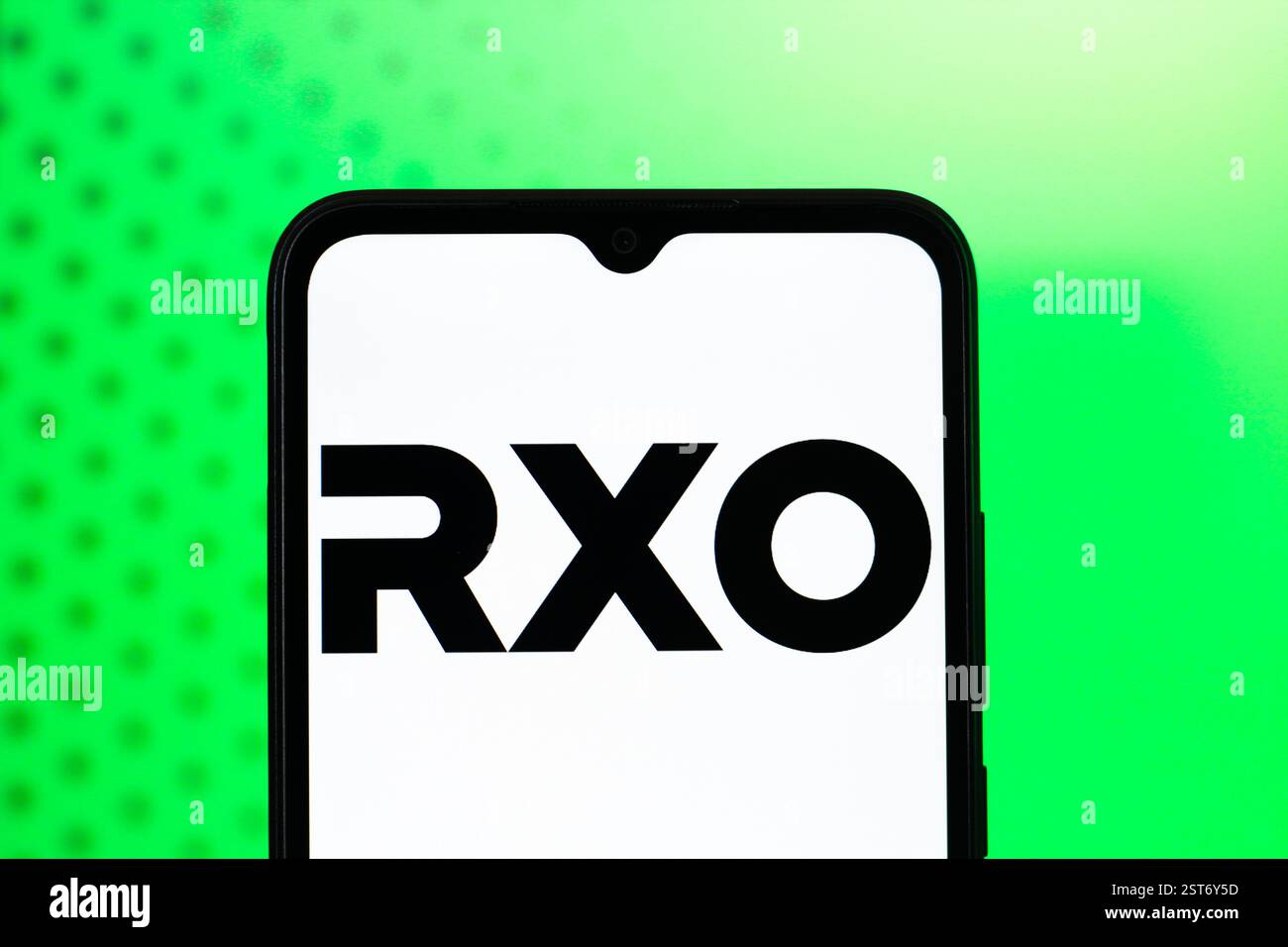 Canada. 17th Feb, 2025. In this photo illustration, the RXO Inc. logo ...