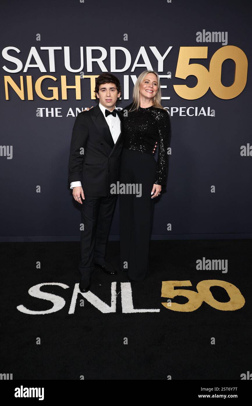 New York, USA. 16th Feb, 2025. SNL50: THE RED CARPET -- Pictured: (l-r ...