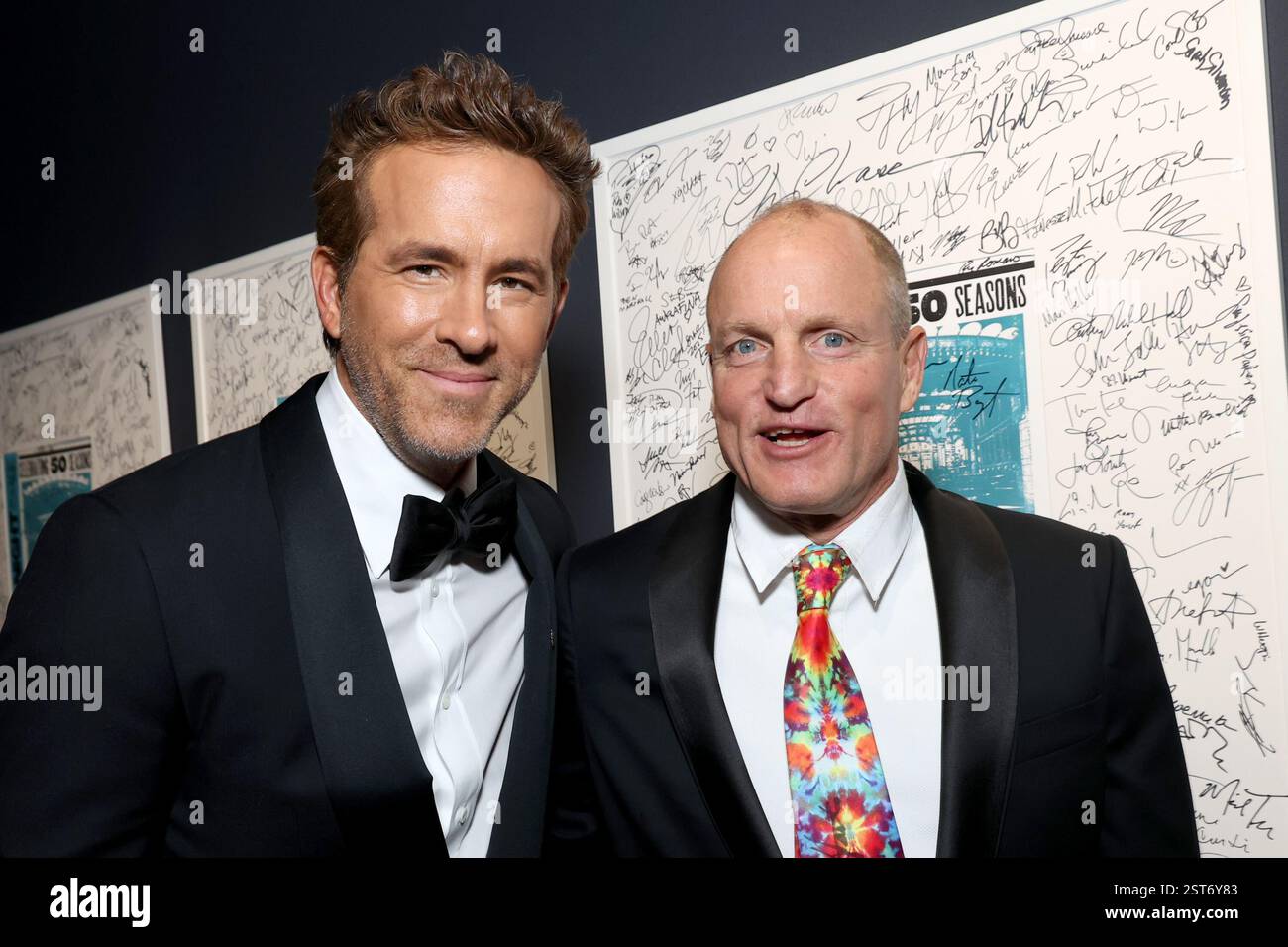 New York, USA. 16th Feb, 2025. SNL50: THE RED CARPET -- Pictured: (l-r ...