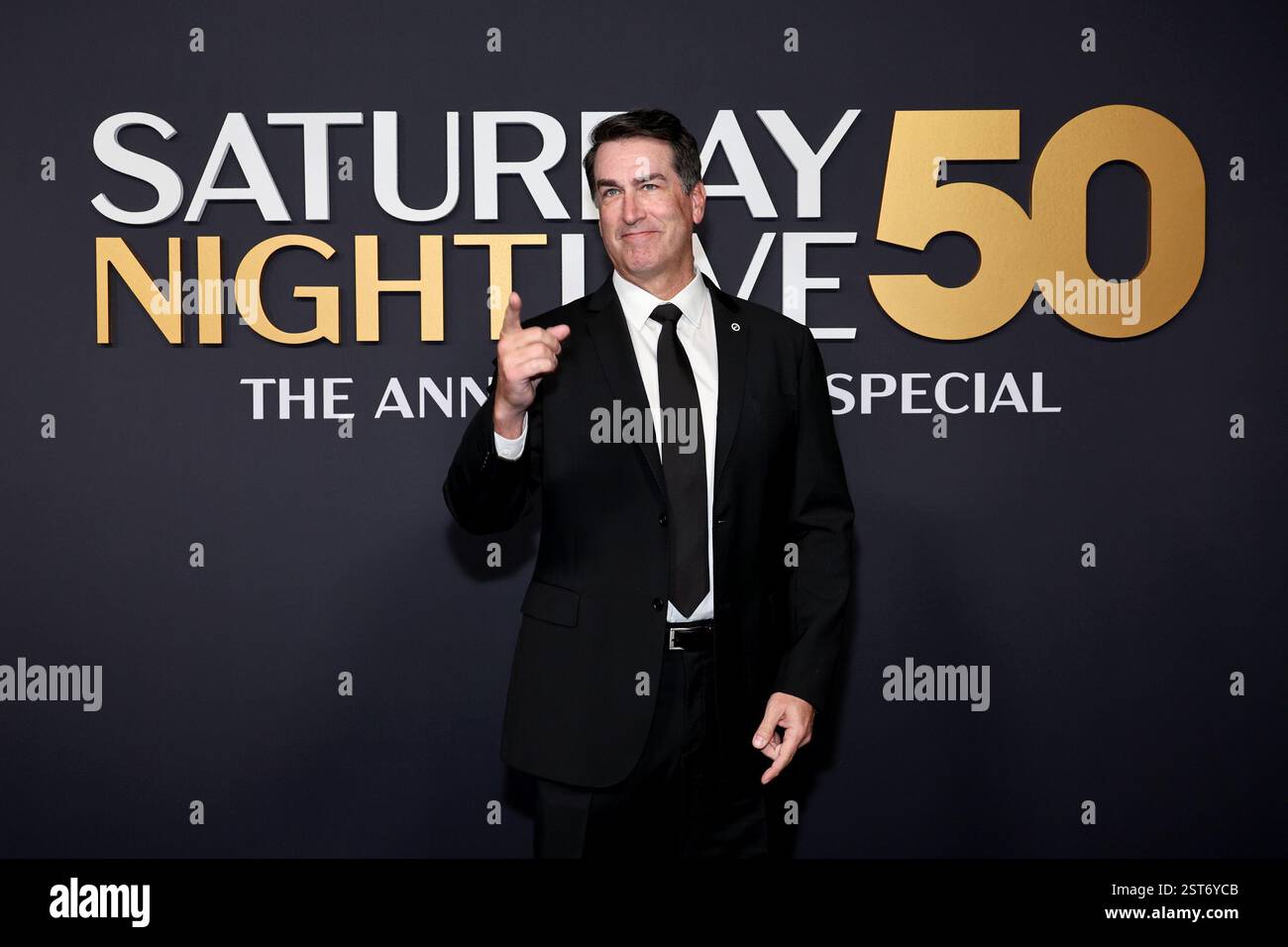 New York, USA. 16th Feb, 2025. SNL50: THE RED CARPET -- Pictured: Rob ...