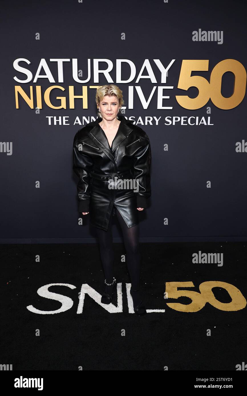 New York, USA. 16th Feb, 2025. SNL50: THE RED CARPET -- Pictured: Robyn ...
