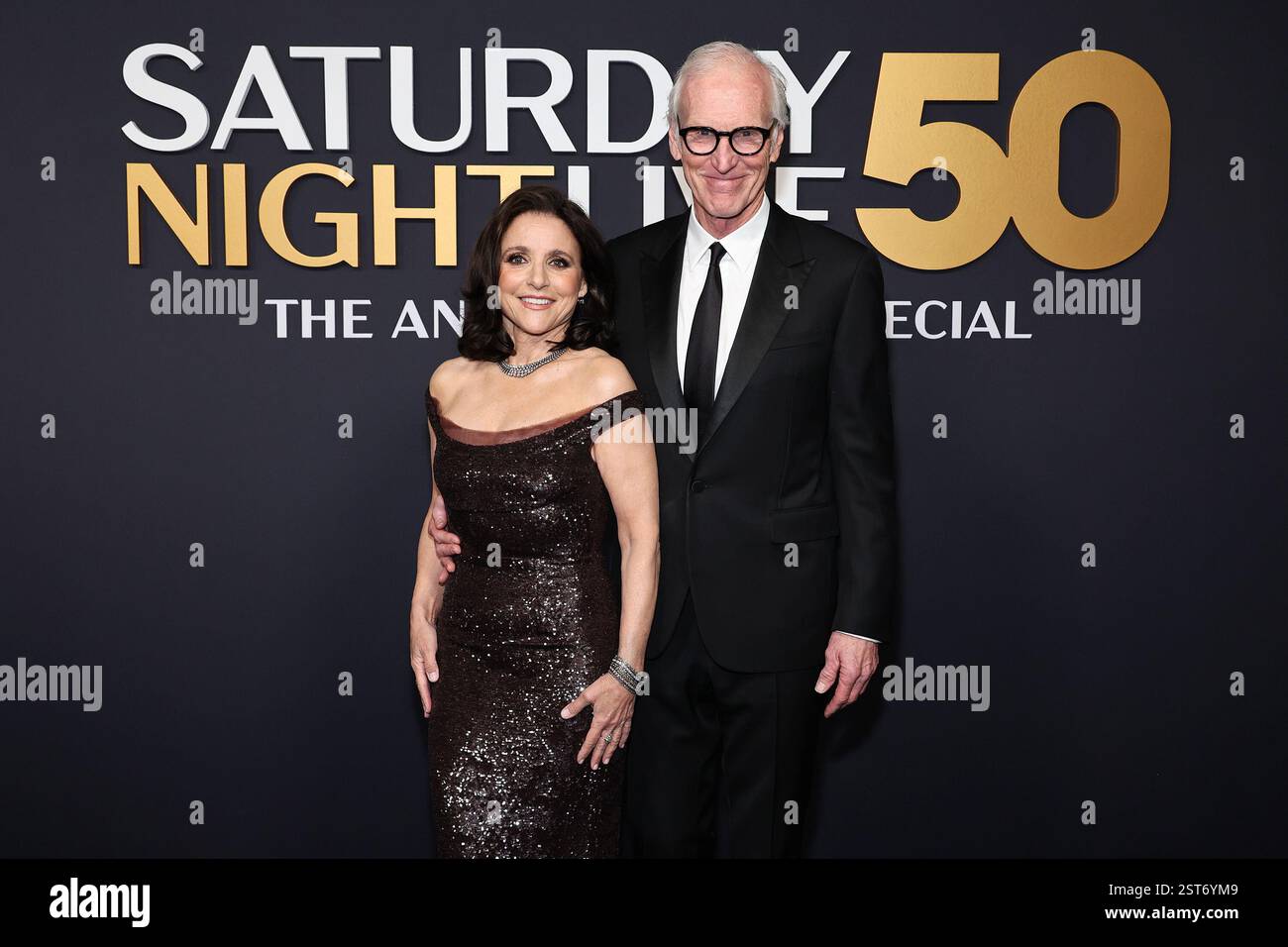 New York, USA. 16th Feb, 2025. SNL50: THE RED CARPET -- Pictured: (l-r ...