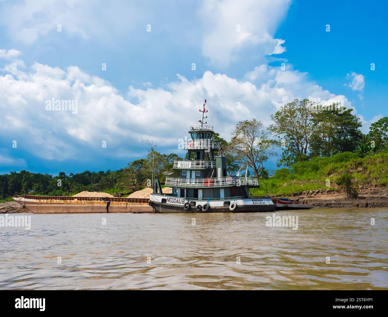 Benjamin Constans, Brazil - Dec, 2017: Transportation of sands across ...