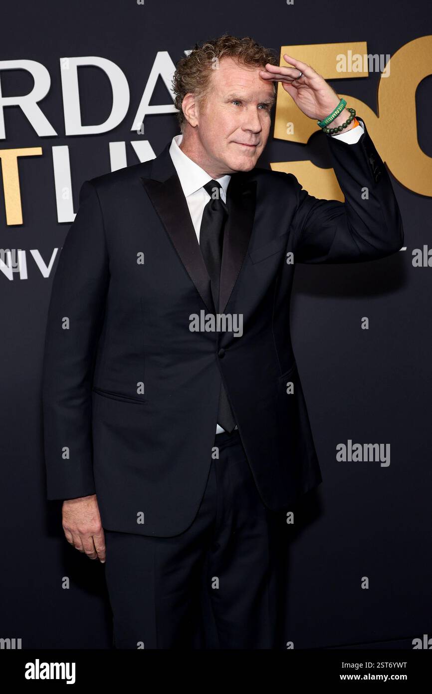 New York, USA. 16th Feb, 2025. SNL50: THE RED CARPET -- Pictured: Will ...