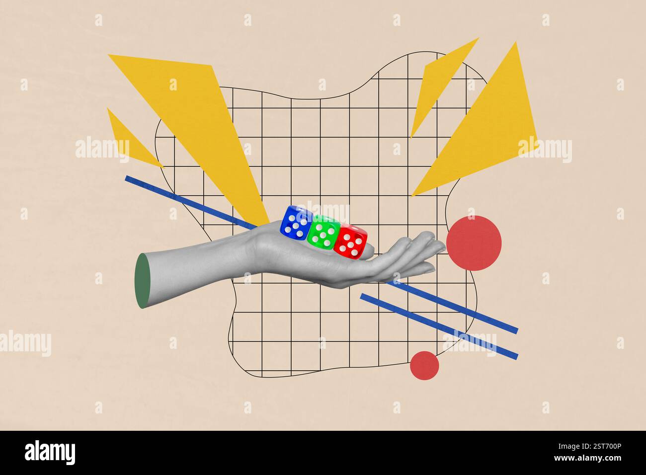 3D photo collage template trend artwork sketch of body language showing ...