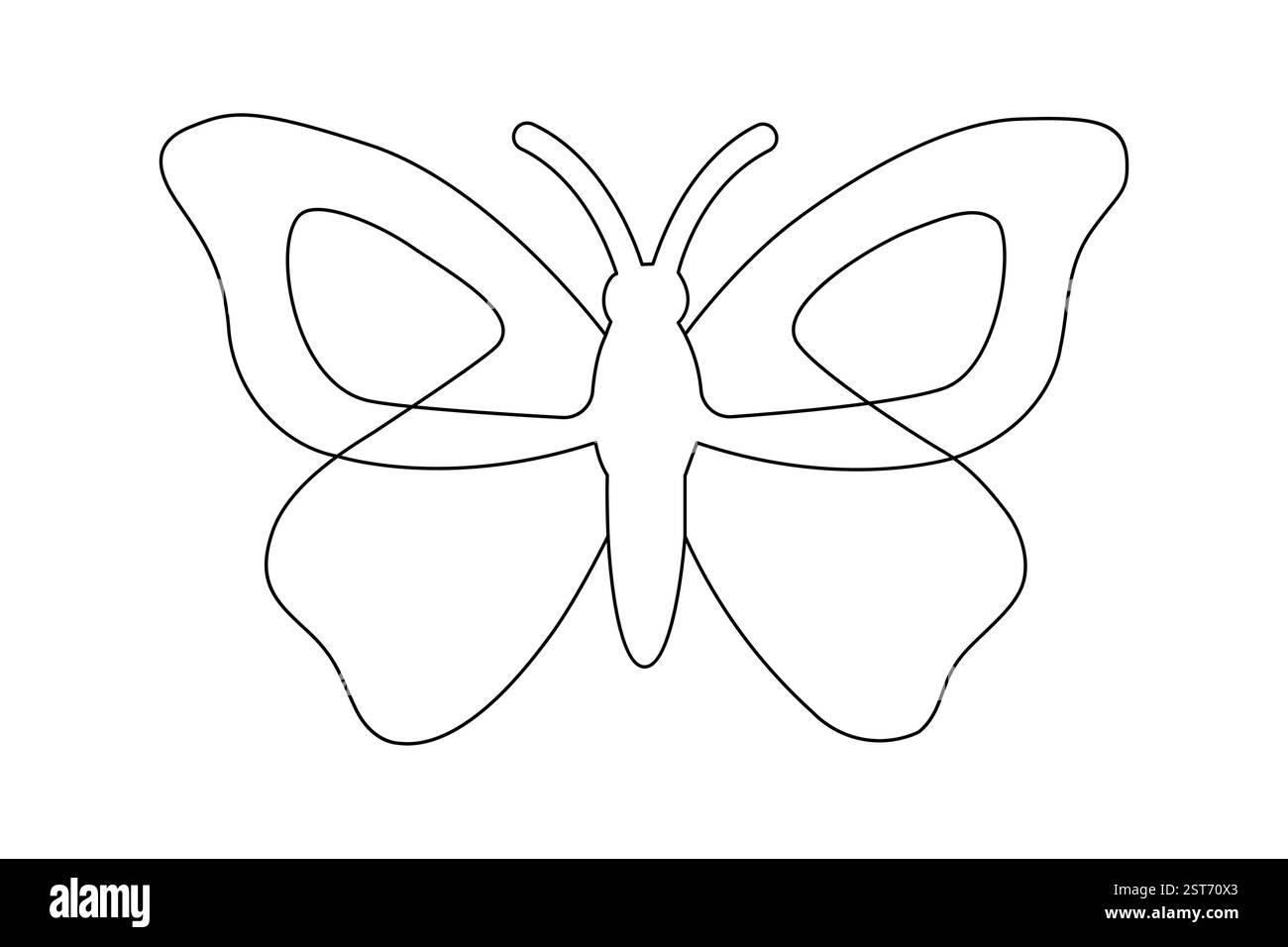Continuous one-line drawing of beautiful butterflies for the company ...