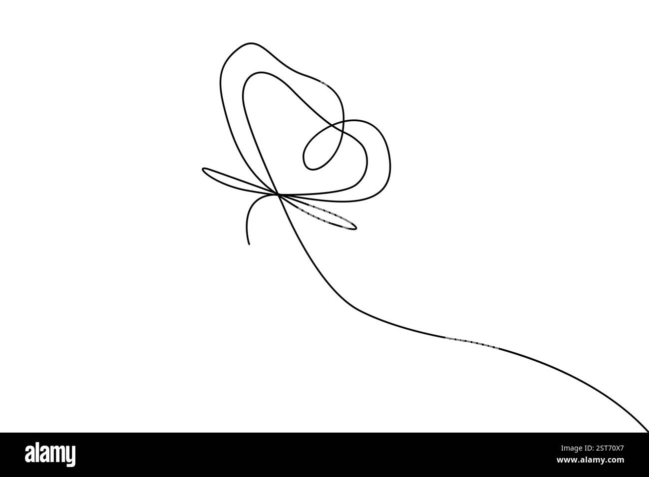 Continuous one-line drawing of beautiful butterflies for the company ...
