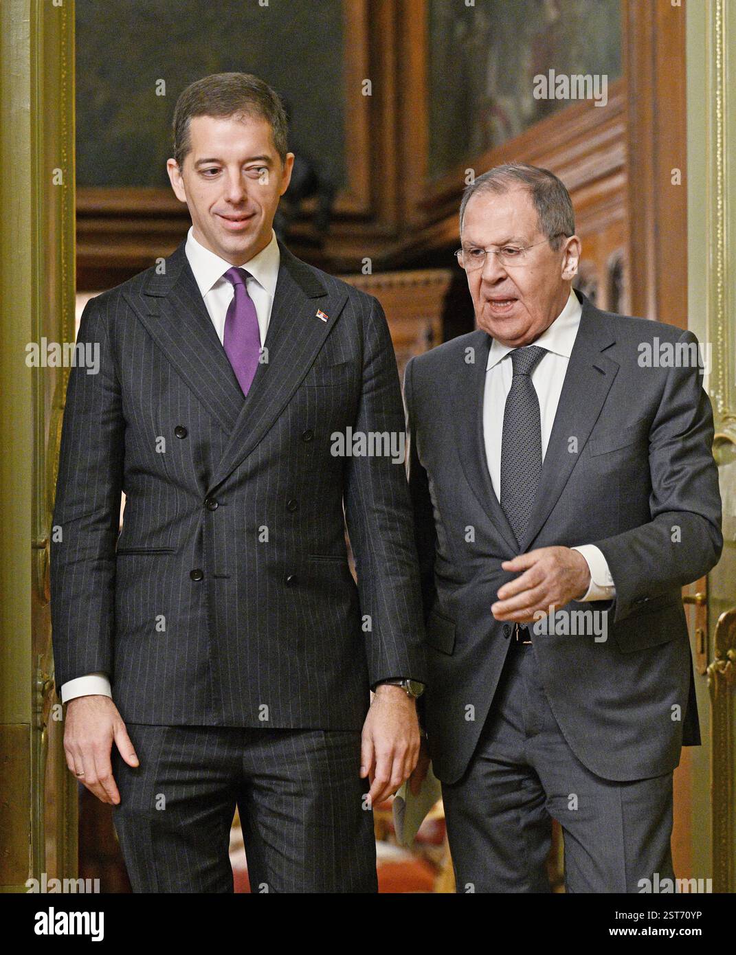 Moscow, Russia. 17th Feb, 2025. Russian Foreign Minister Sergei Lavrov ...