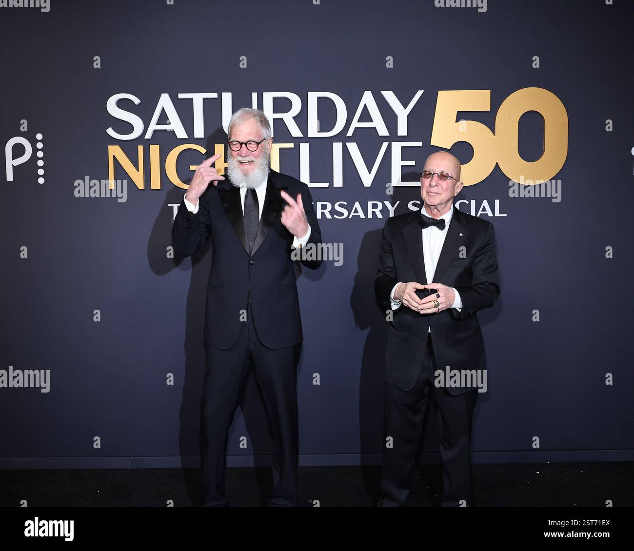 New York, USA. 16th Feb, 2025. SNL50: THE RED CARPET -- Pictured: (l-r ...