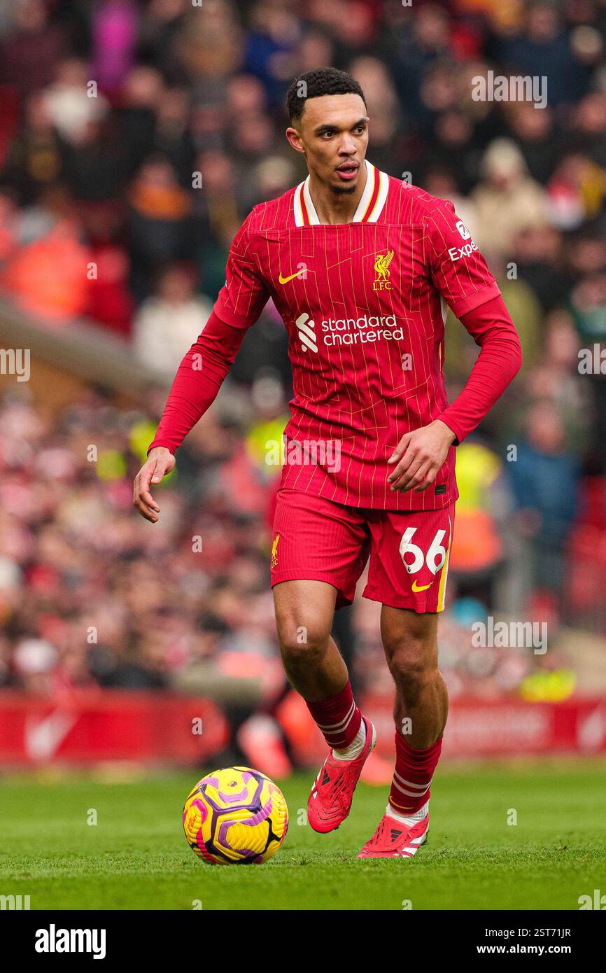 Liverpool's Trent Alexander-Arnold in action during the Premier League ...