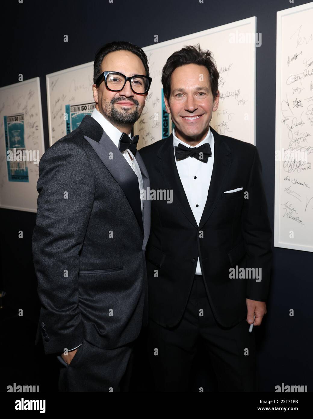 New York, USA. 16th Feb, 2025. SNL50: THE RED CARPET -- Pictured: (l-r ...