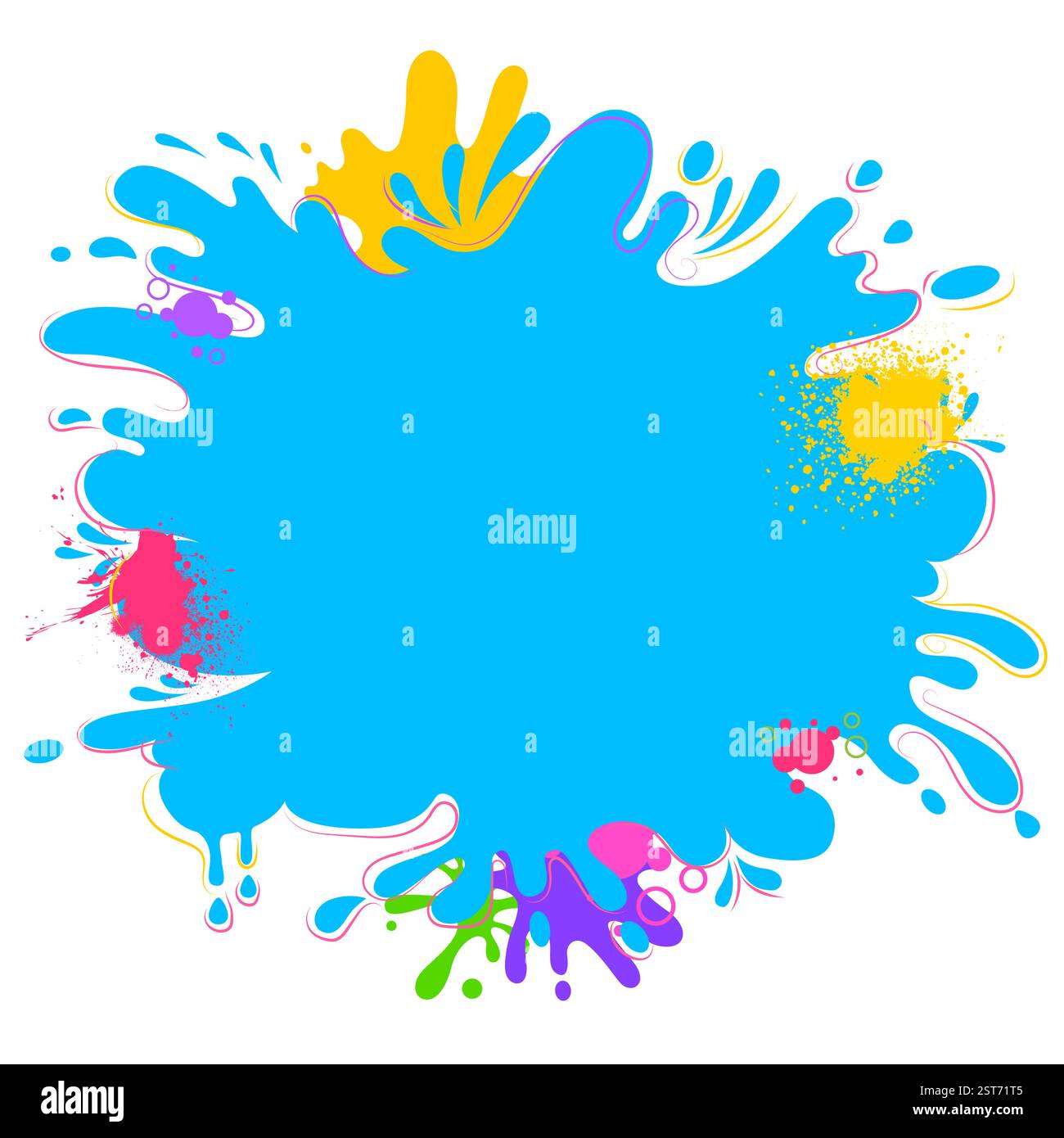 illustration of abstract colorful splash of watercolor background card ...