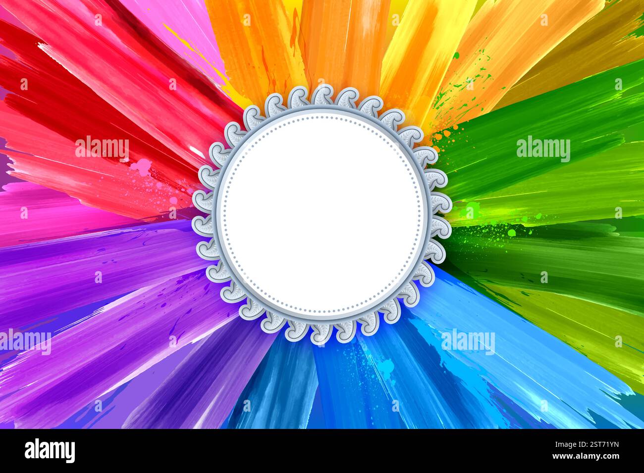 illustration of abstract colorful splash of watercolor background card ...